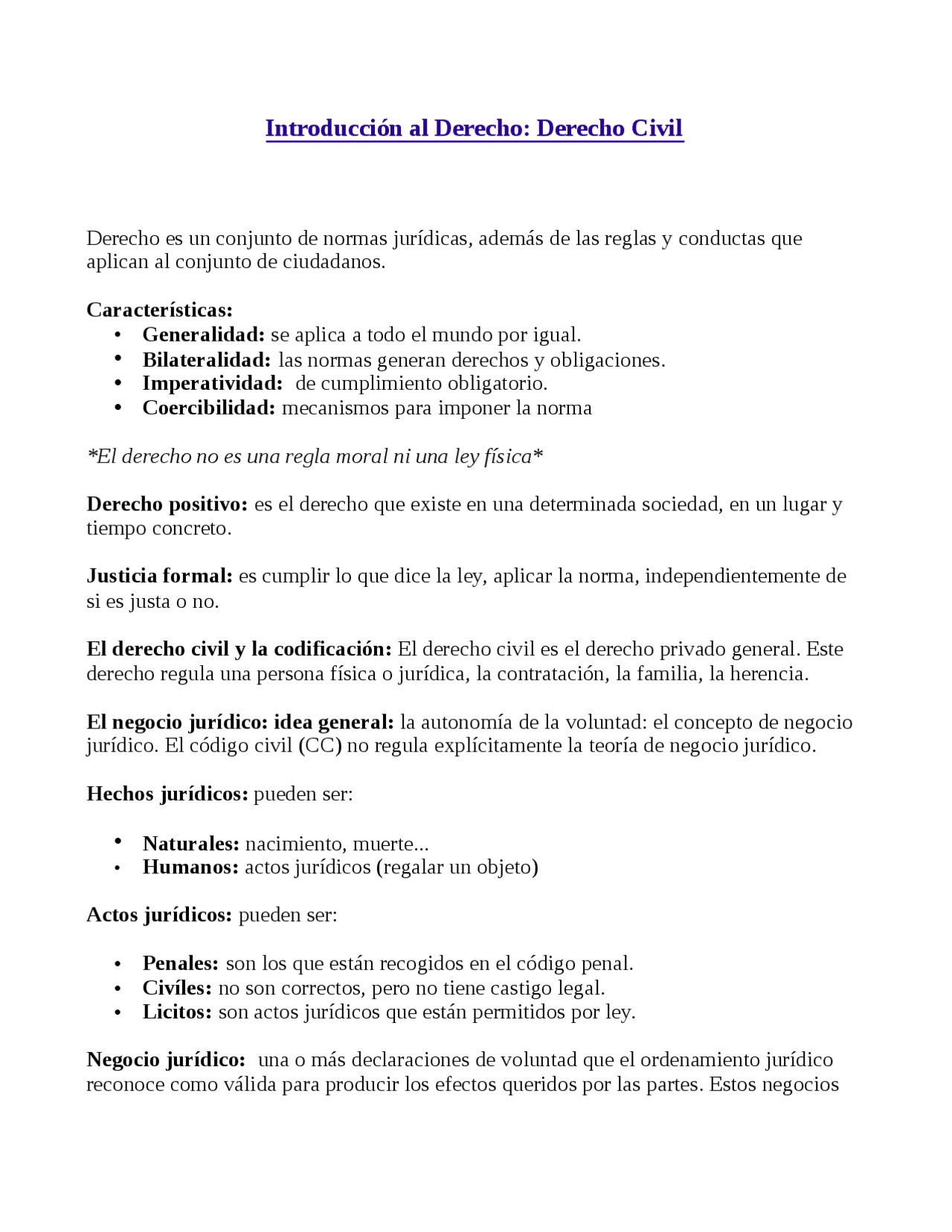 Introducción al Derecho: Derecho Civil - Características, Elementos y Tipos de Contratos ...
