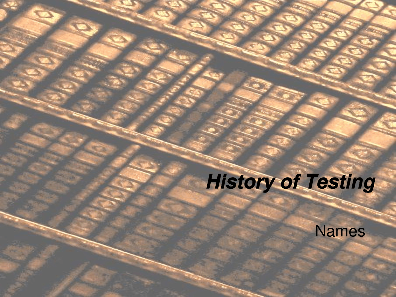 History of testing, resumen para presentar en clase. - Resúmenes de ...