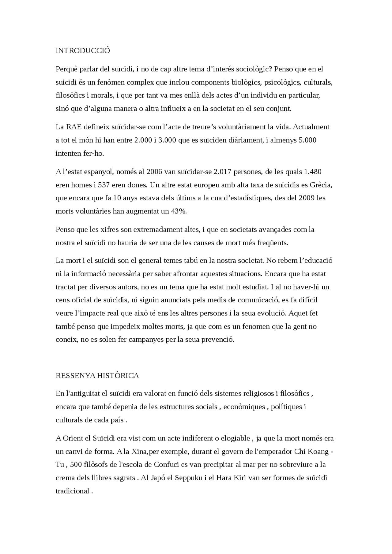 Suicidi durkheim - Apuntes de Sociología - Docsity