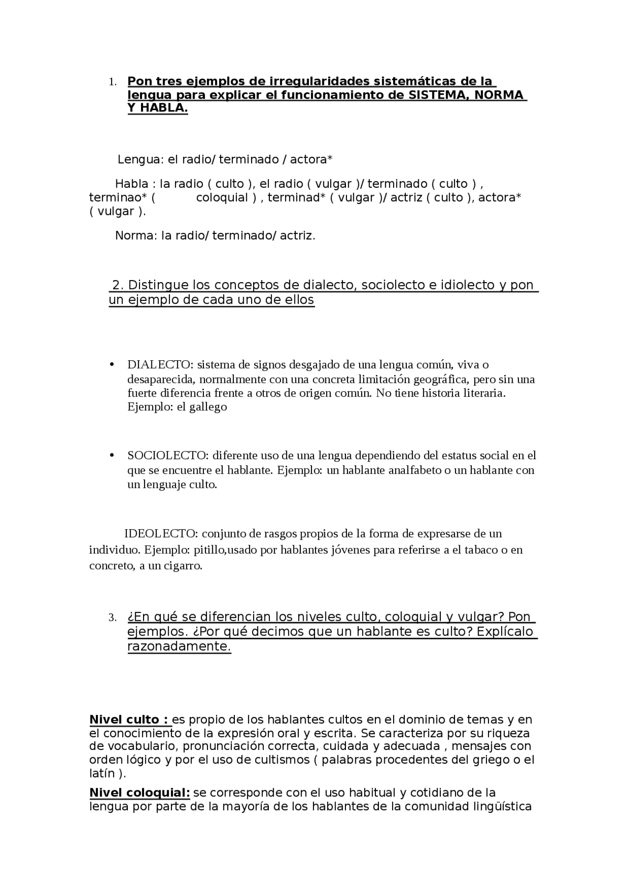 Distingue los conceptos de dialecto, sociolecto e idiolecto - Apuntes ...