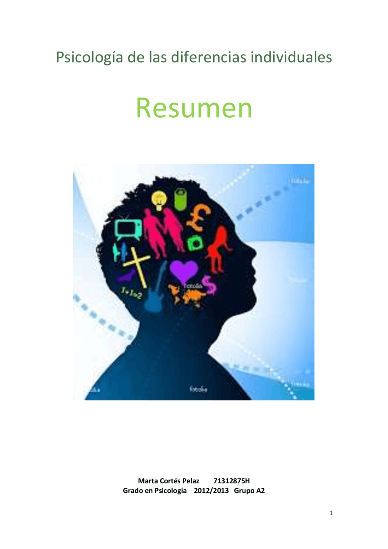 Estudio de la Individualidad Humana y las Diferencias: Valores ...