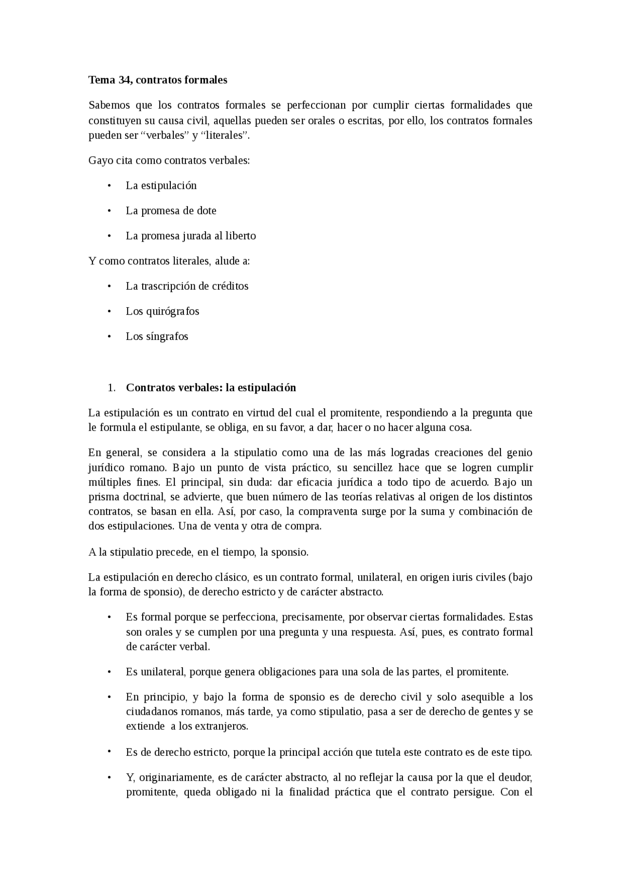 Tema 34, contratos formales Sabemos que los contratos formales se p ...