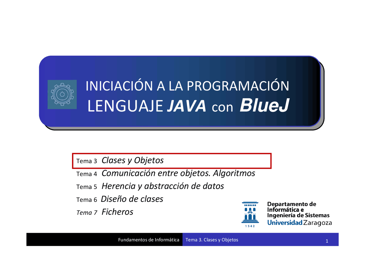 Programacion objetos BlueJ JAVA - Apuntes de Ingeniería Mecánica - Docsity