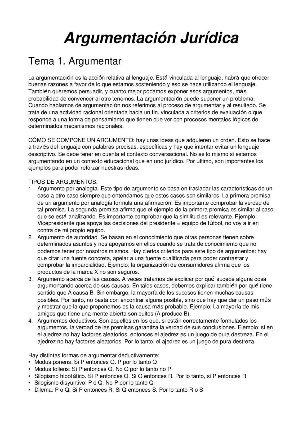 Argumentacion juridica - Apuntes de Teoría de la Argumentación Jurídica ...