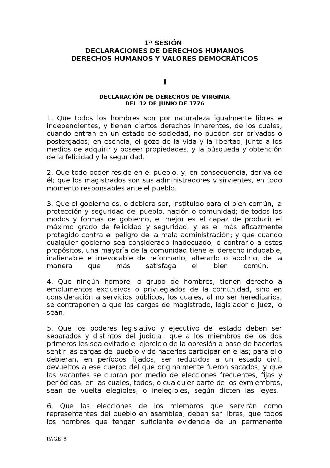 Declaracion de derechos humanos - Apuntes de Derechos Humanos - Docsity