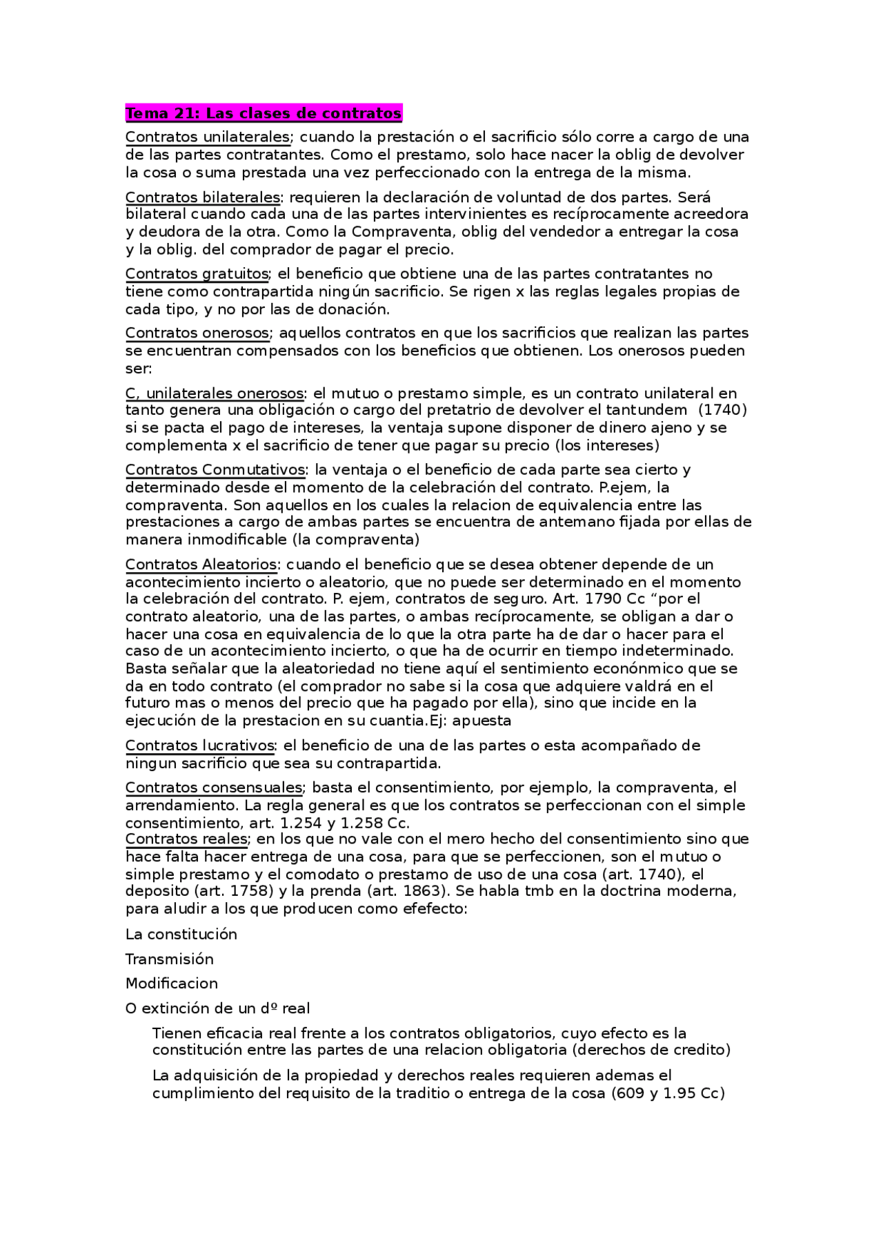 Contratos formales - Apuntes de Derecho Civil - Docsity