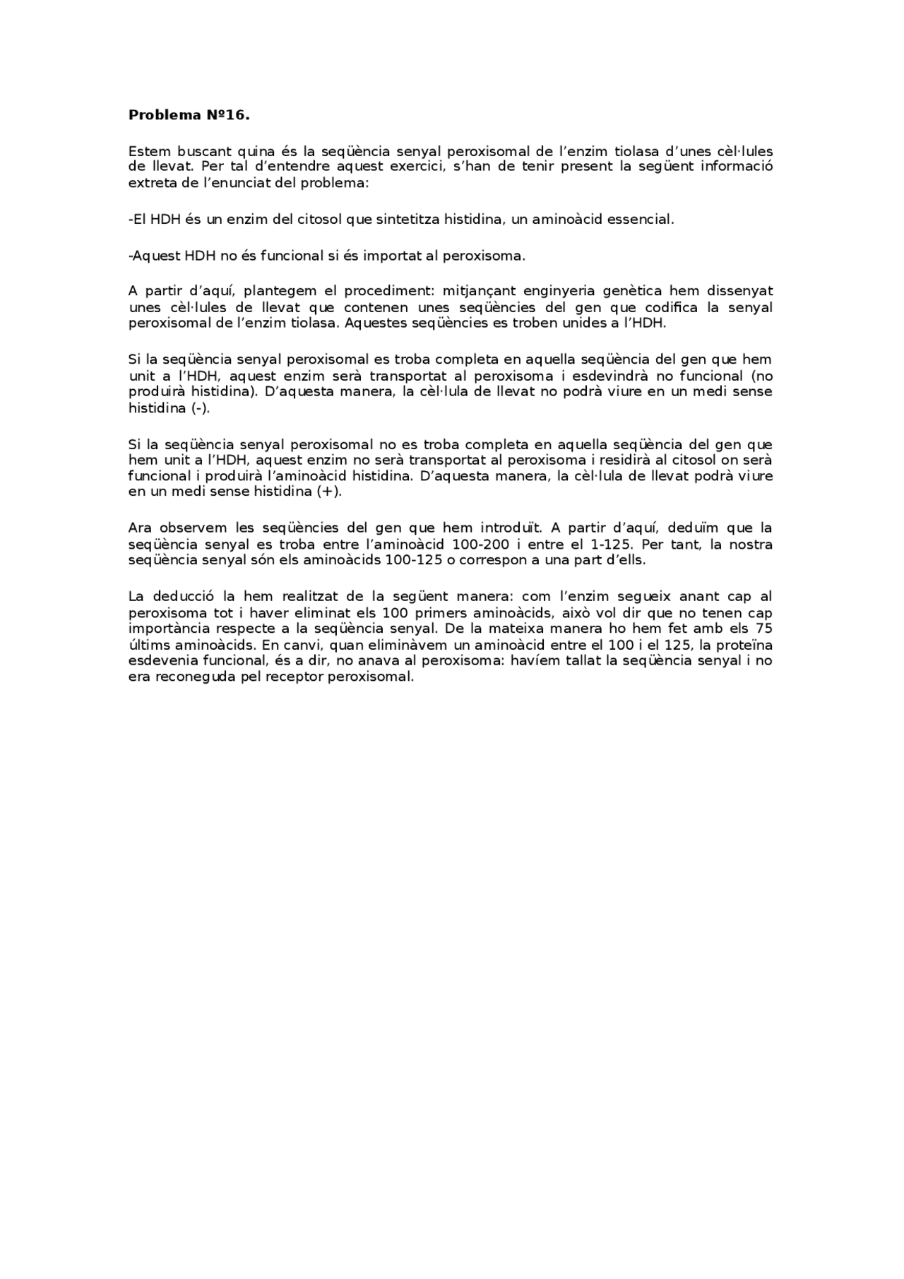 Problema 16 biocel - Ejercicios de Histología - Docsity