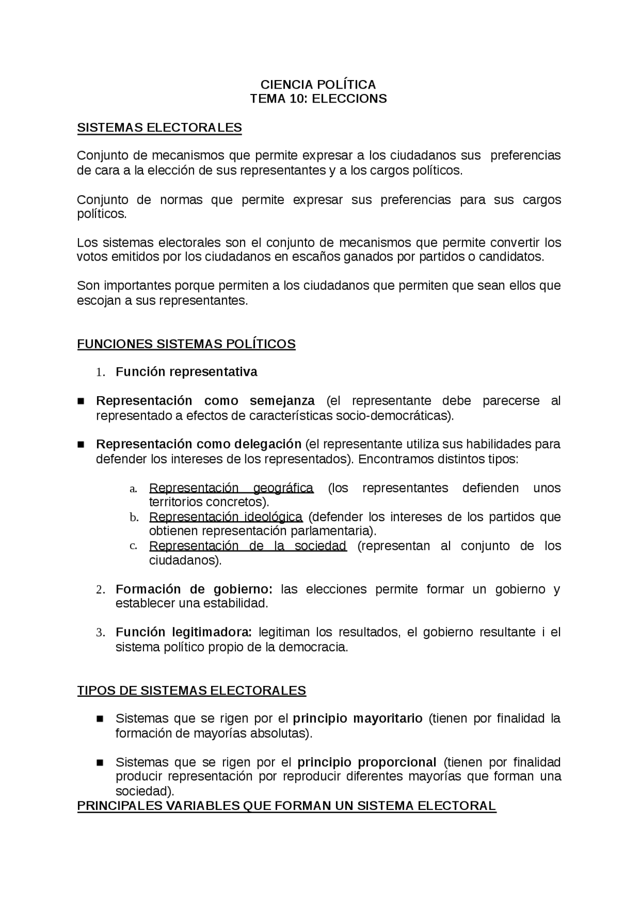 Sistemas Electorales: Funcionamiento, Tipos y Fórmulas - Apuntes de ...