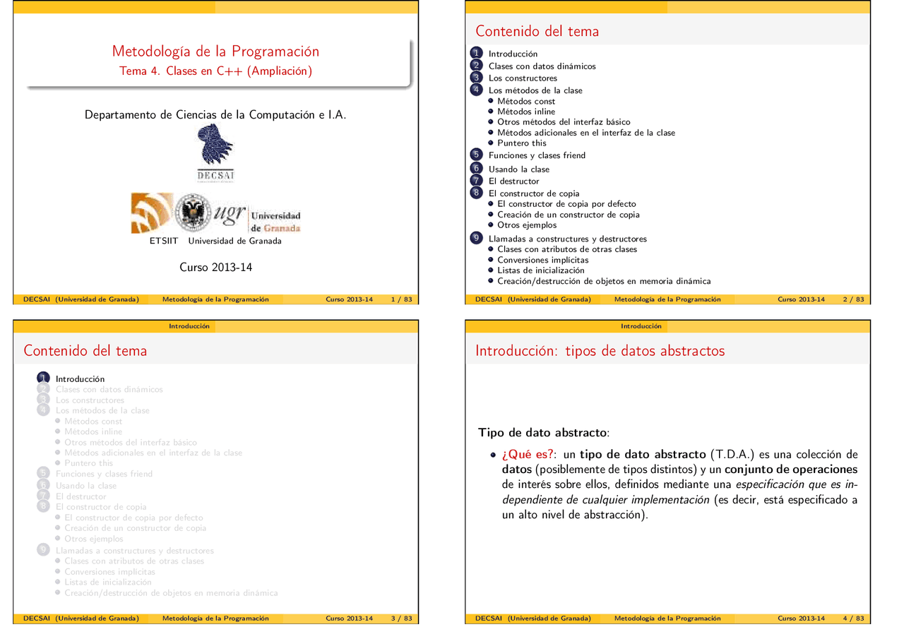 Tema4 Mpclases En C Apuntes De Ingeniería Infórmatica Docsity 