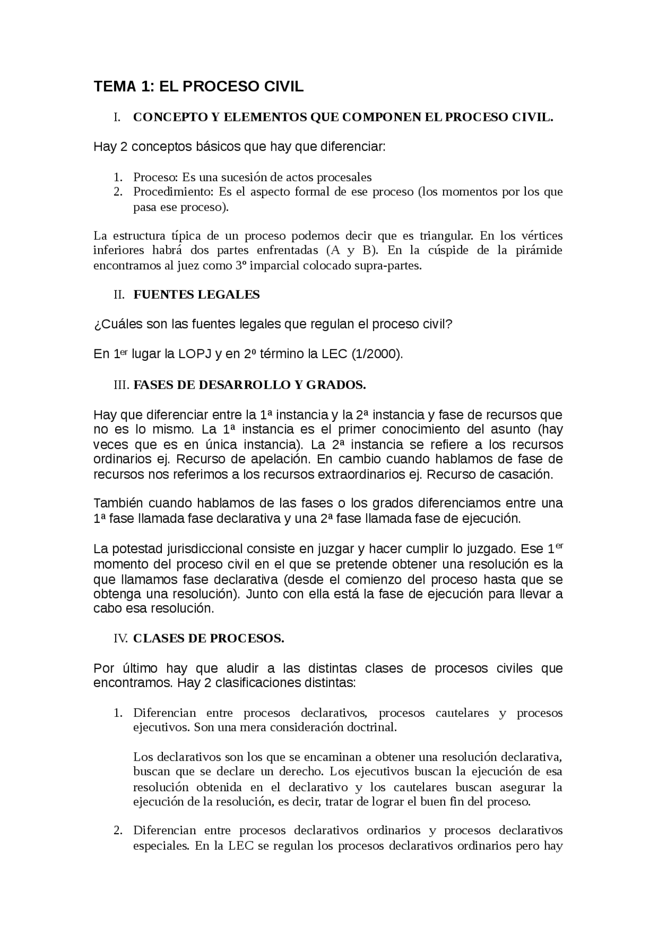 TEMA 1: EL PROCESO CIVIL I CONCEPTO Y ELEMENTOS QUE COMPONEN - Apuntes ...