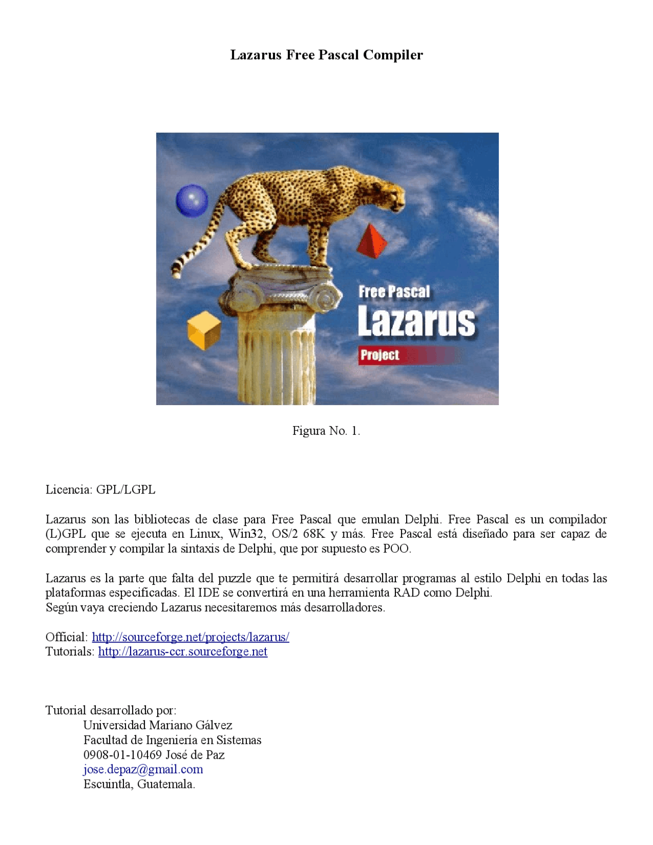 Lazarus linux - Apuntes de Historia | Docsity