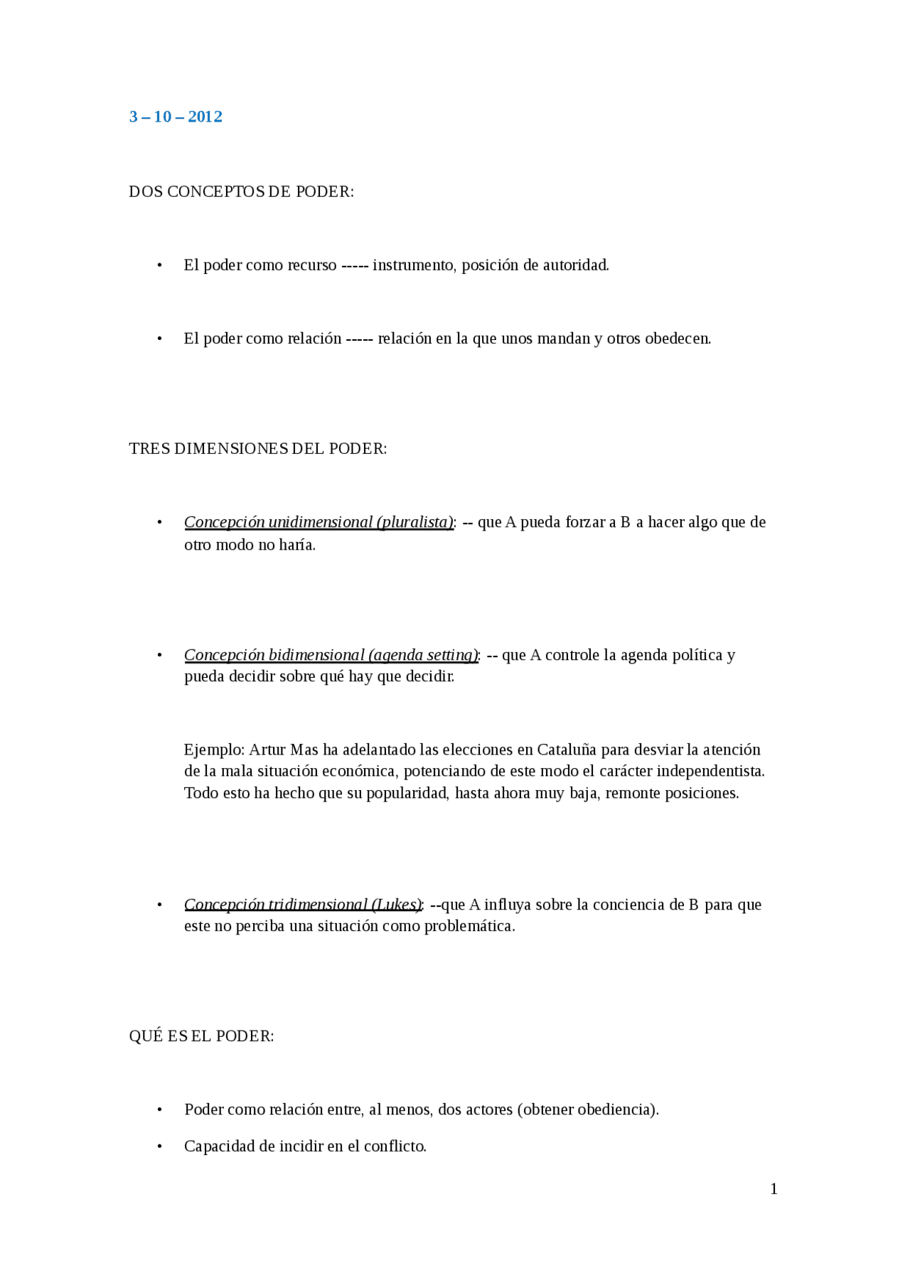 DOS CONCEPTOS DE PODER: El poder como recurso instrumento, posición de ...