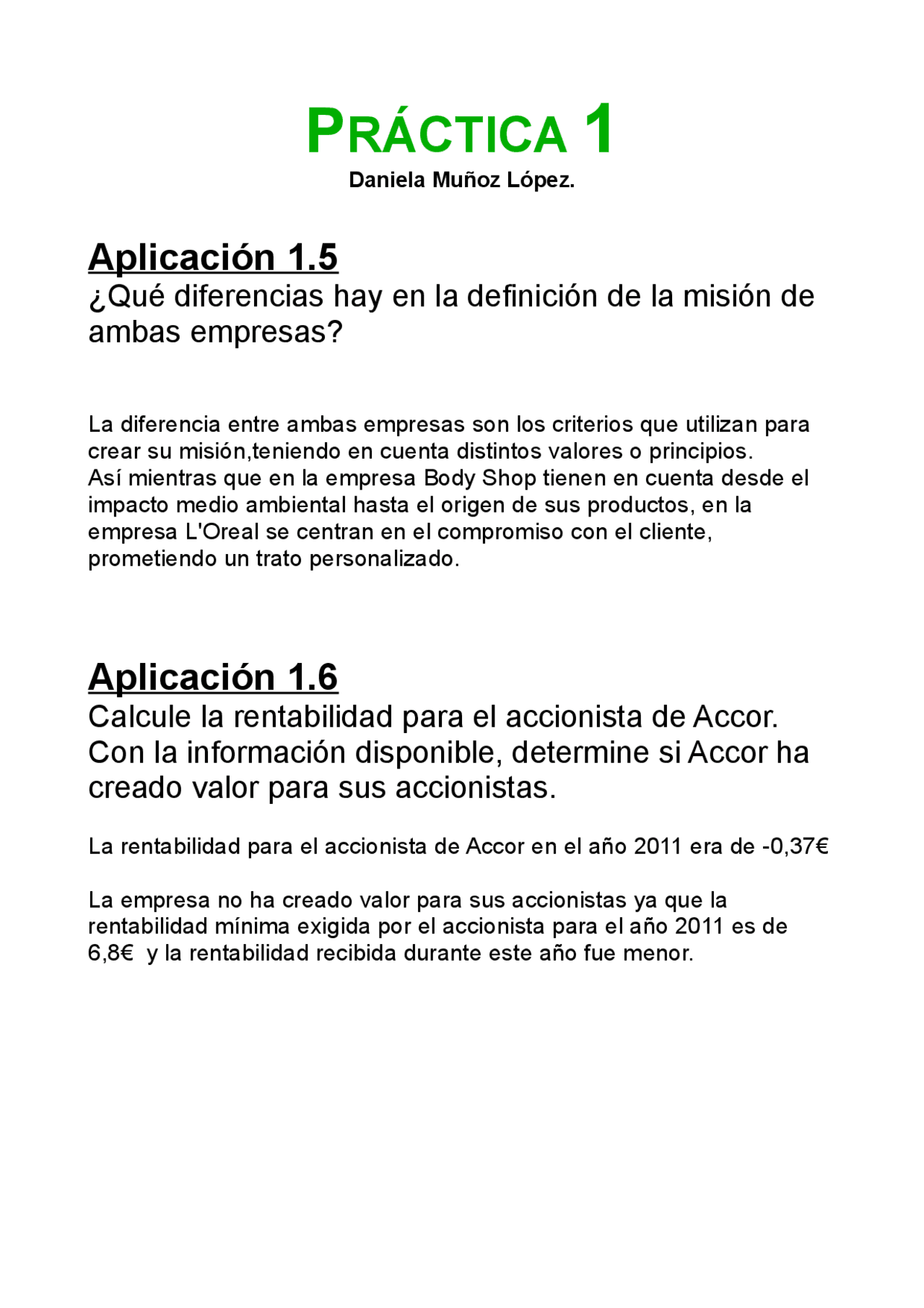 Economia de la empresa práctica 1 - Ejercicios de Economía gerencial ...