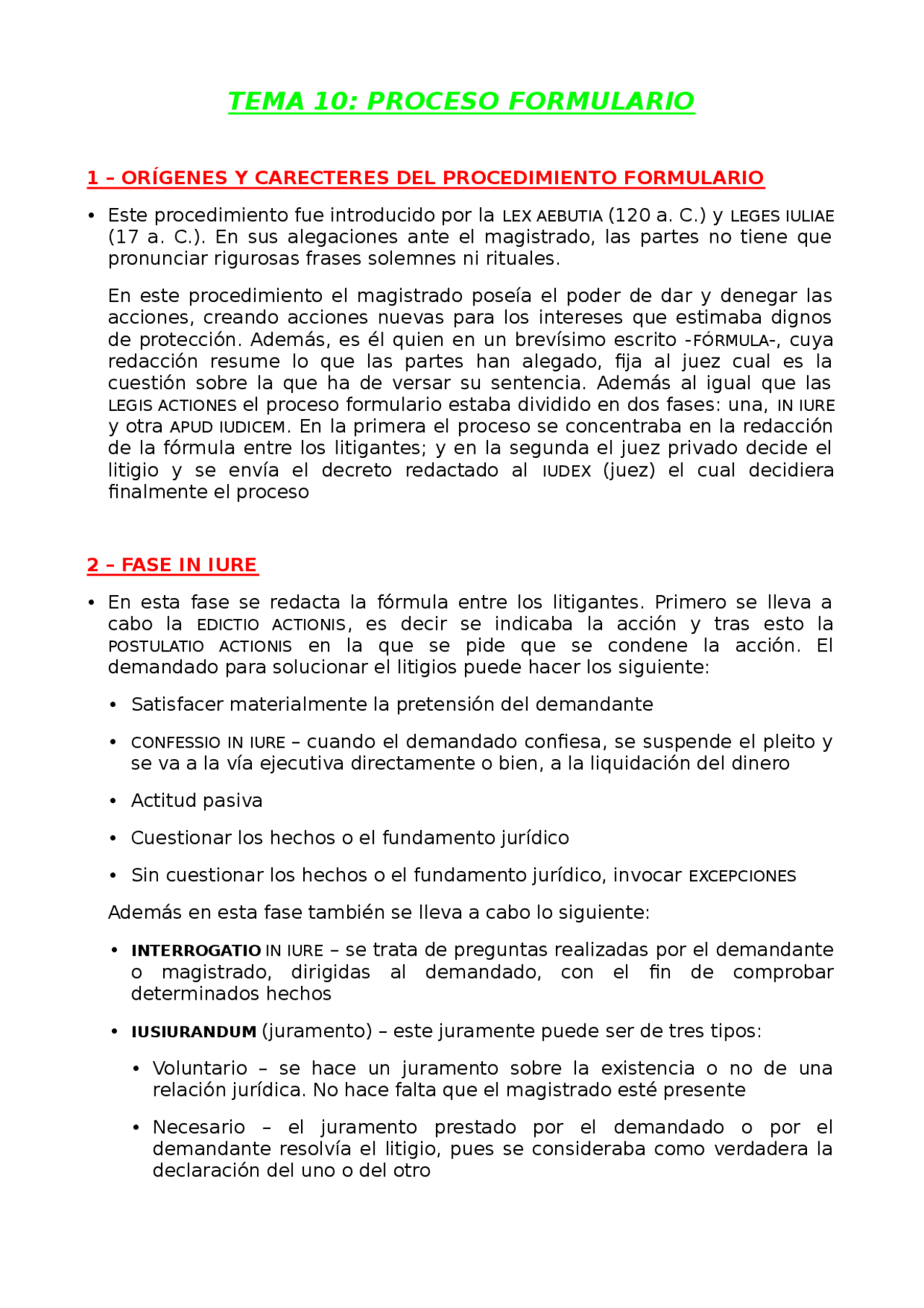 TEMA 10: PROCESO FORMULARIO 1 – ORÍGENES Y CARECTERES DEL PR - Apuntes ...