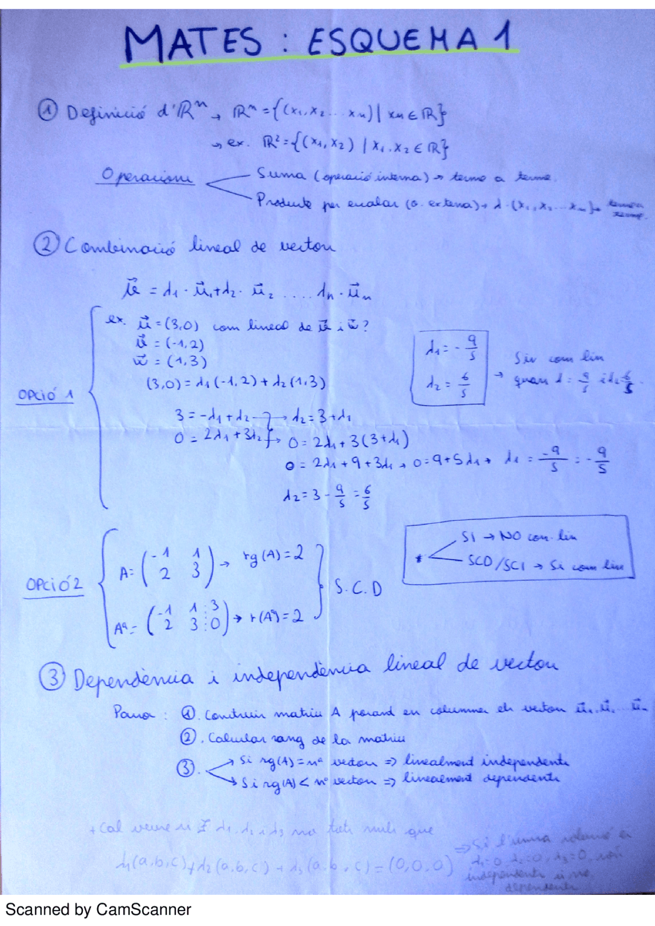 Esquema Matemàtiques 1 Unitat 1 - Esquemas y mapas conceptuales de Matemáticas - Docsity
