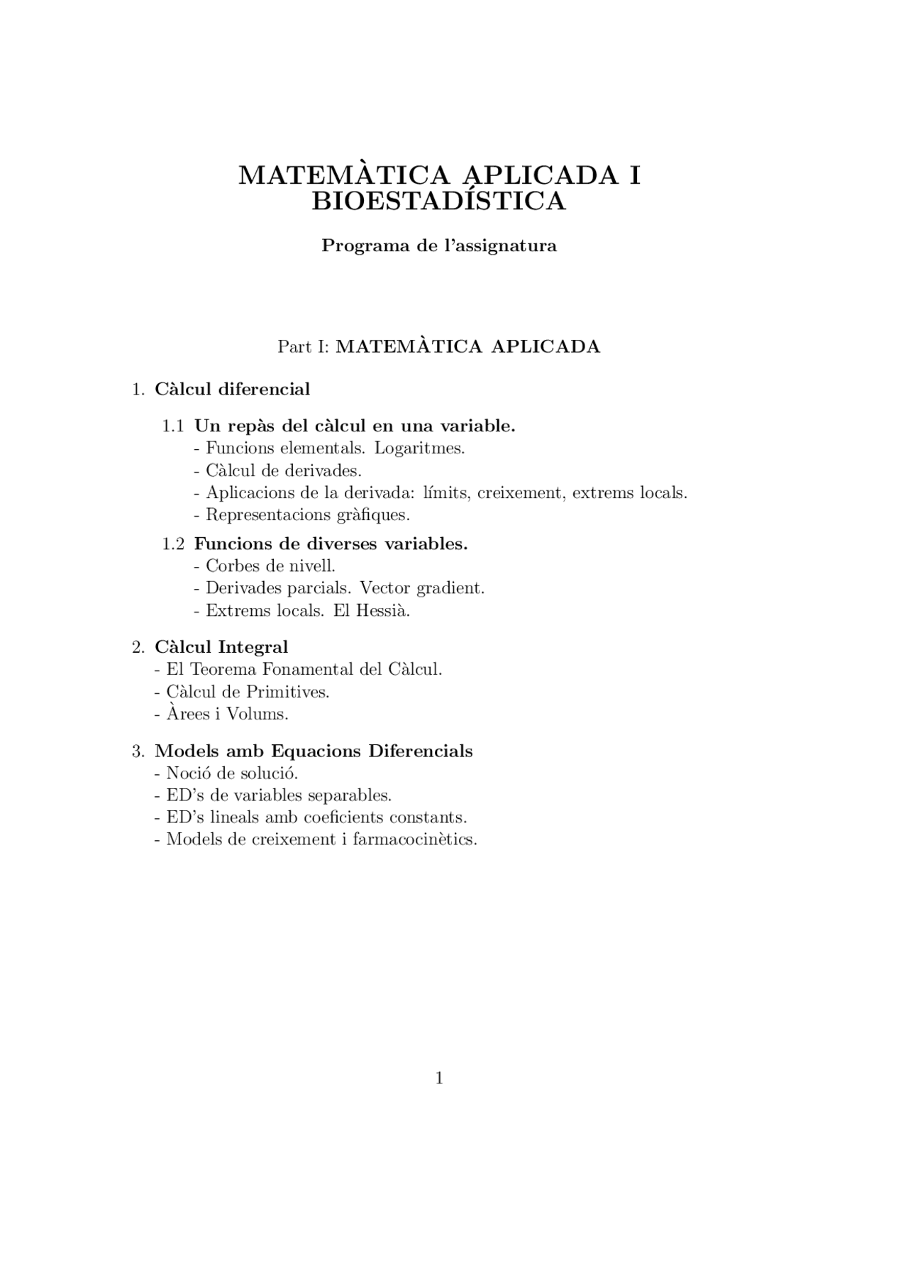 MATEM `ATICA APLICADA I BIOESTAD´ISTICA - Apuntes de Matemáticas ...