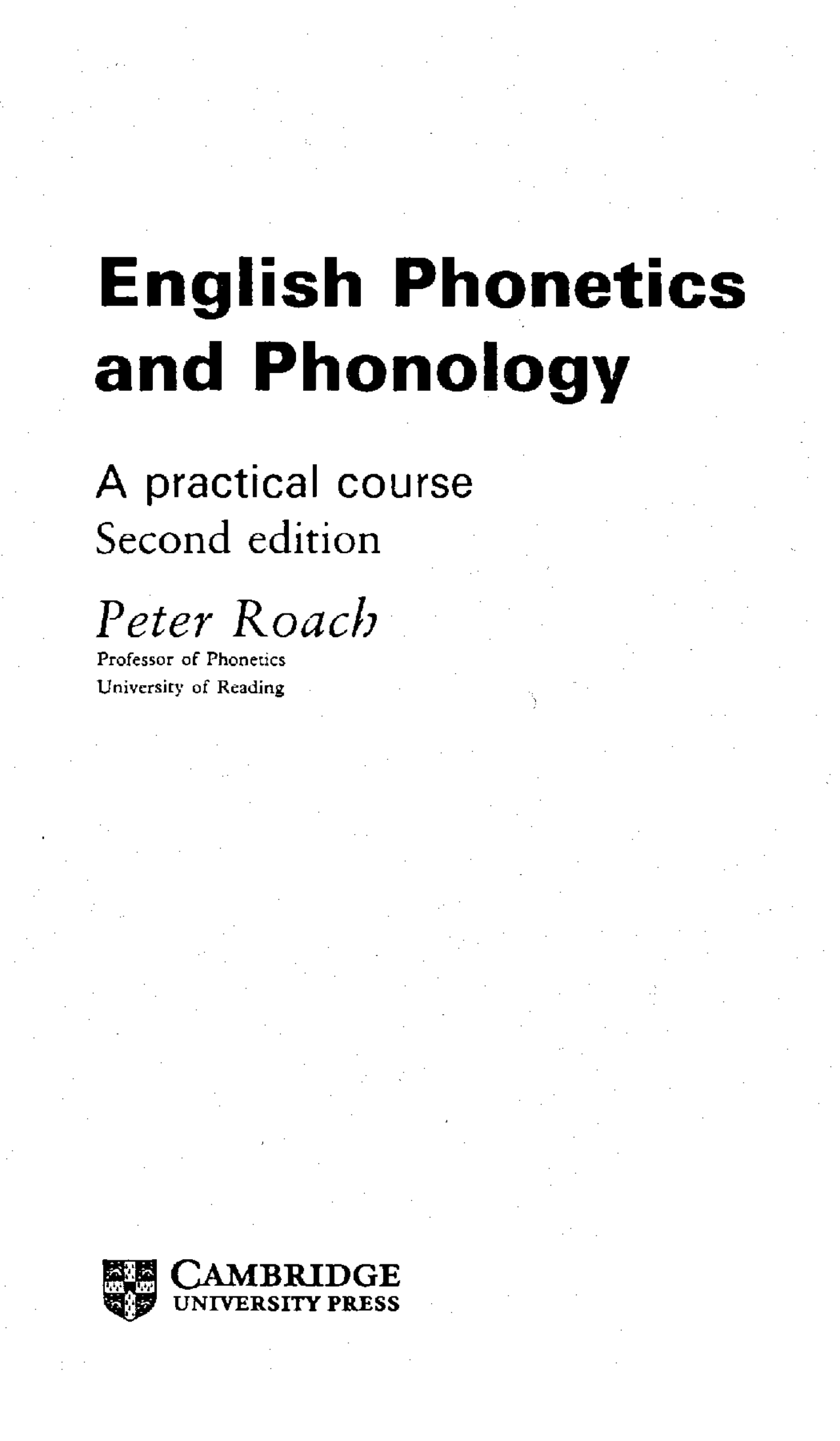Libro fonetica y fonologia - Apuntes de Idioma Inglés - Docsity