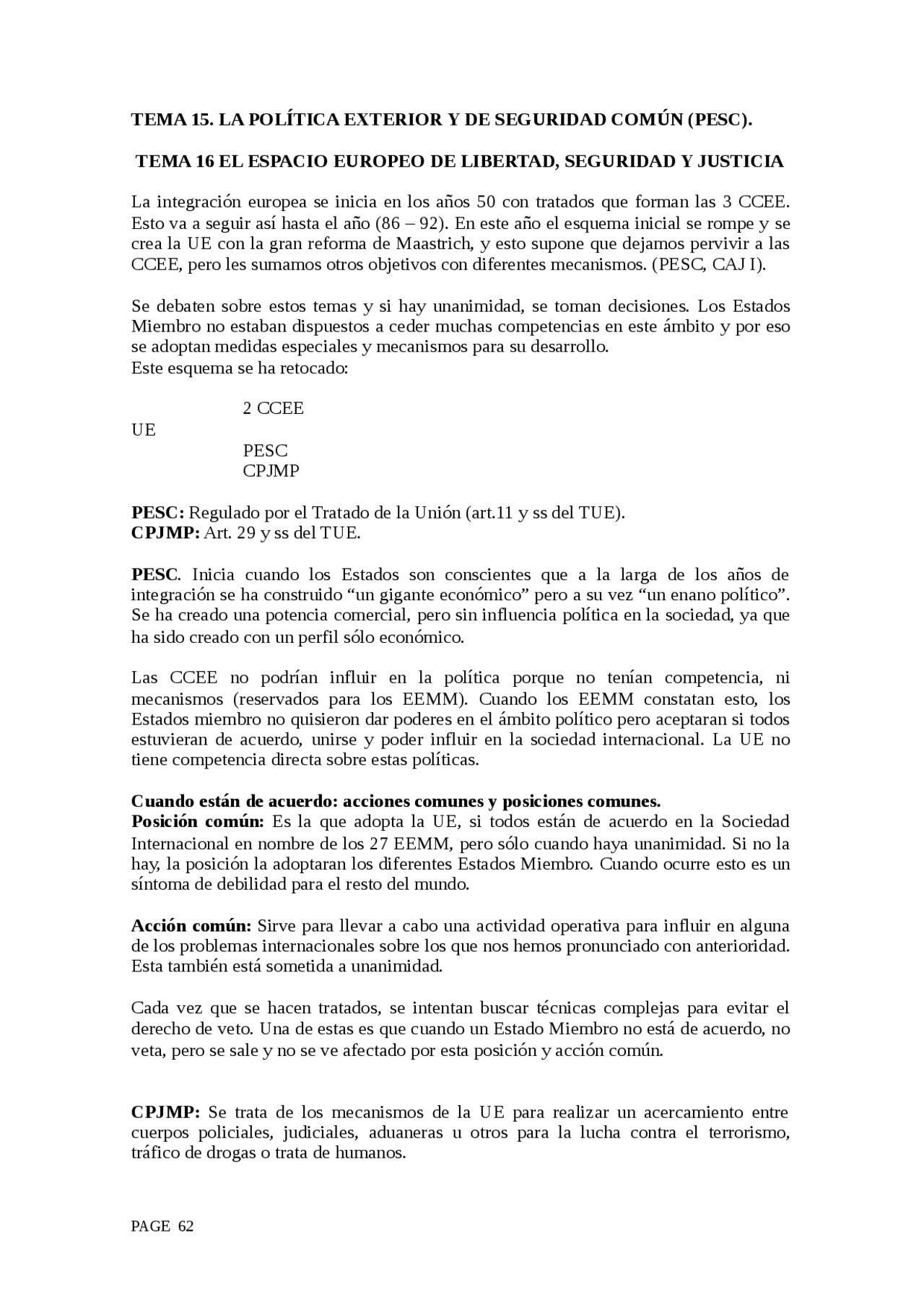 TEMA 15. LA POLÍTICA EXTERIOR Y DE SEGURIDAD COMÚN (PESC) - Apuntes de ...