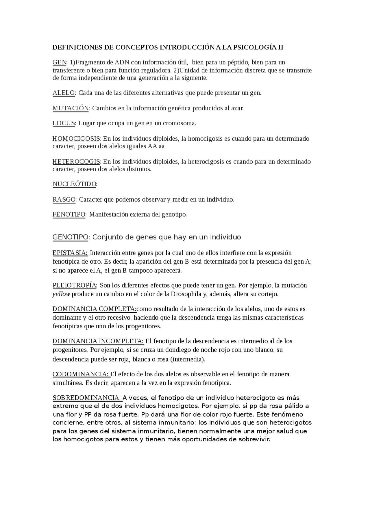 Conceptos básicos de Genética II: Definiciones y Interacciones entre Genes - Prof. Fernánd ...