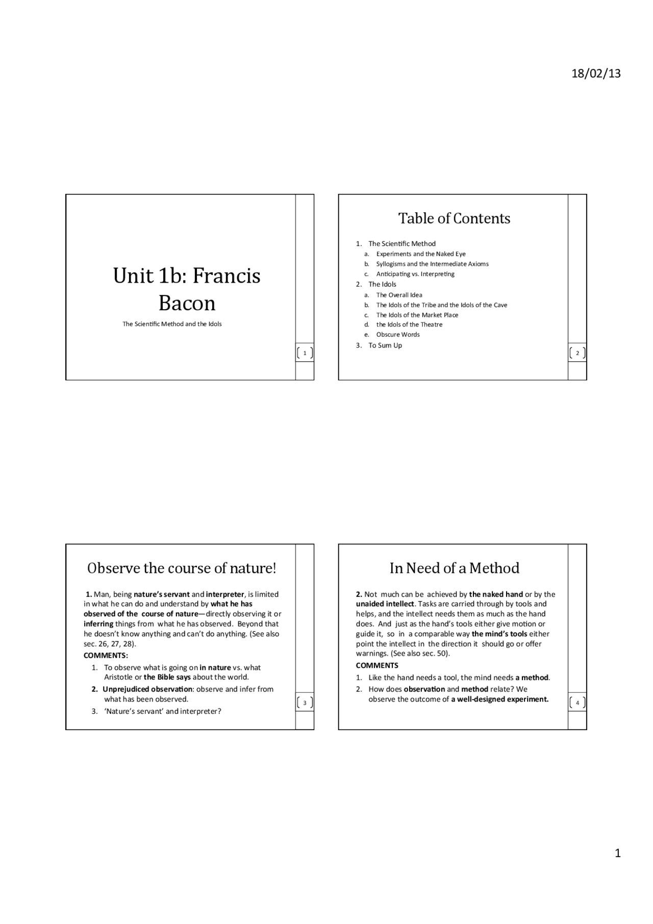 Fancis Bacon ner organon - Apuntes de Idioma Inglés - Docsity