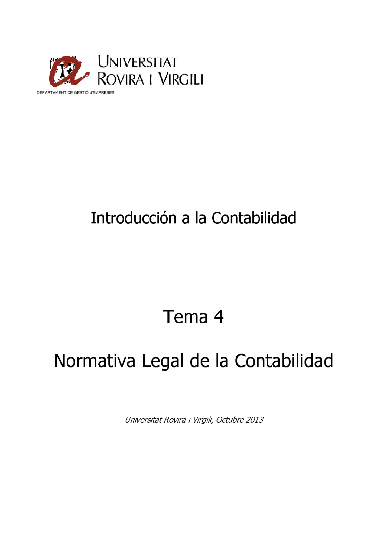 Normativa legal de la contabilidad - Apuntes de Derecho - Docsity