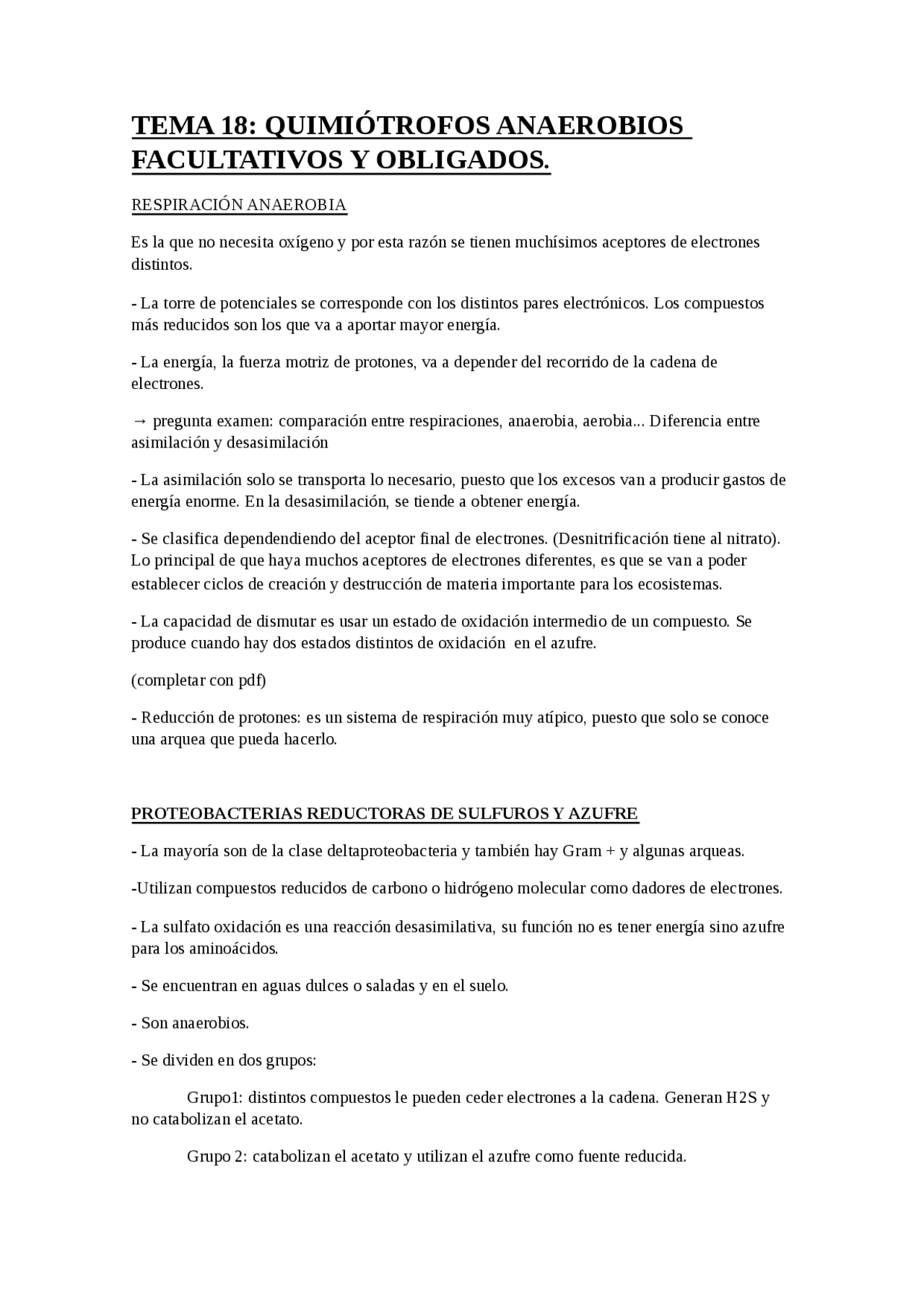 (UAM) Microbiología -> tema 18 QUIMIÓTROFOS ANAEROBIOS FACULTATIVOS Y ...