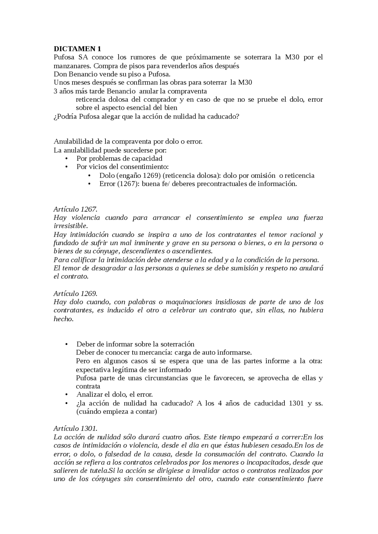 Anulabilidad de contratos: dolo, error y caducidad - Prof. Basozabal ...