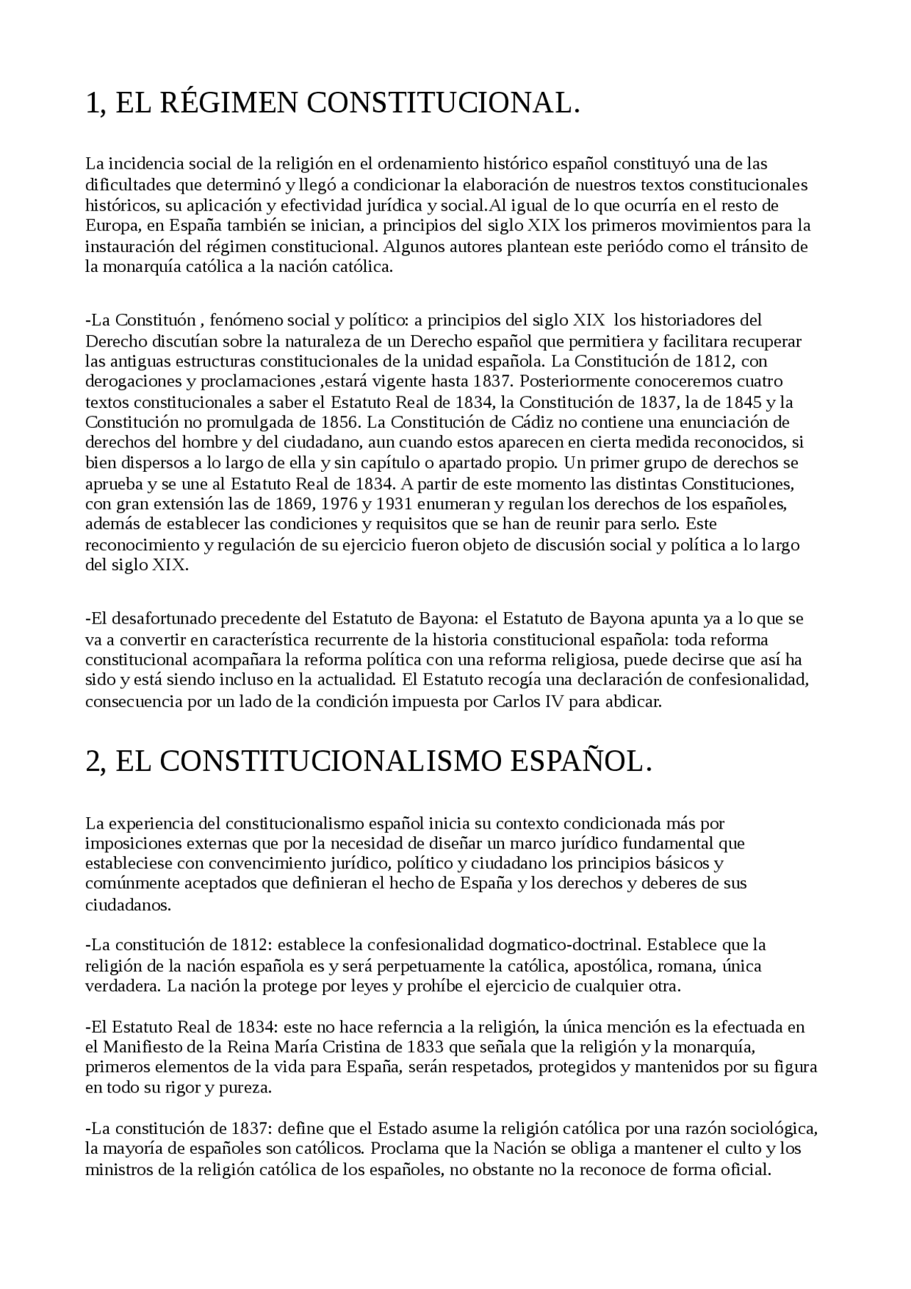 El régimen constitucional - Apuntes de Derecho Administrativo - Docsity