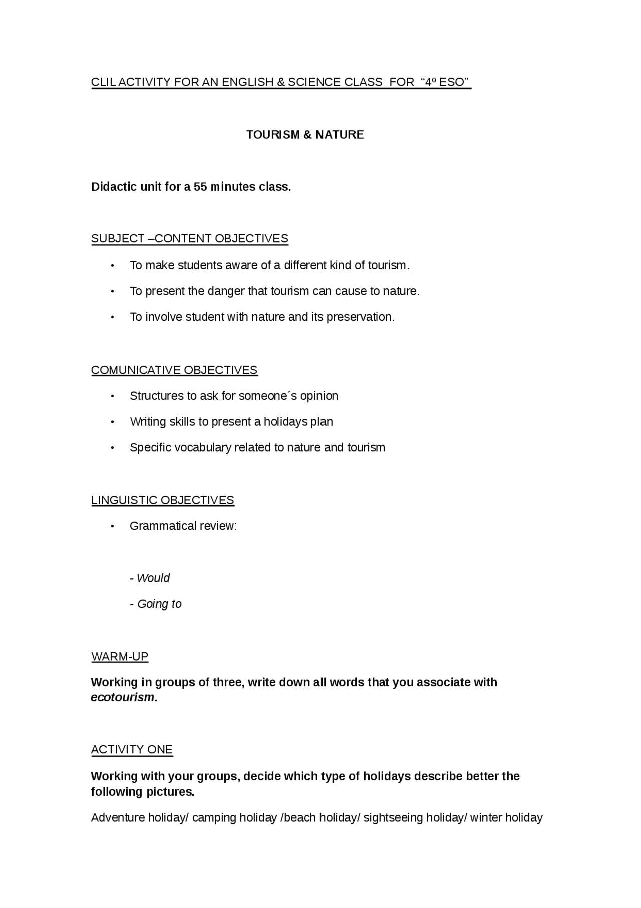 CLIL ACTIVITY FOR AN ENGLISH & SCIENCE CLAS - Apuntes de Ciencias de la ...