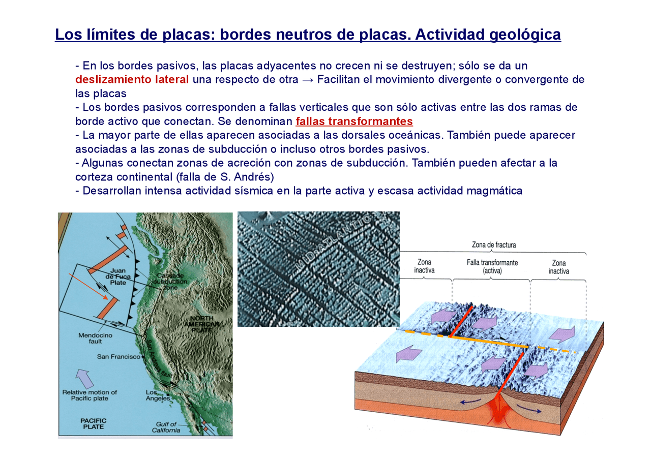 Los límites de placas: bordes neutros de placas - Apuntes de Geología ...