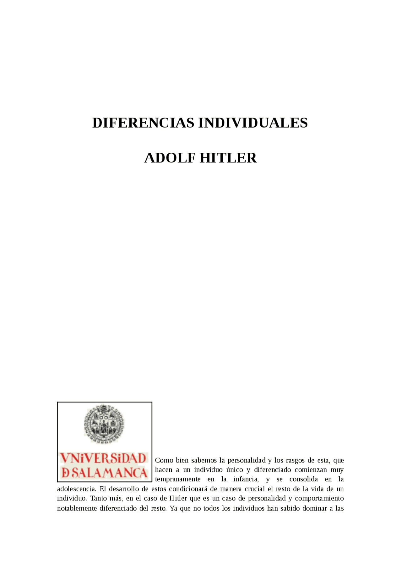 Hitler: Líder Sadico: Orígenes Individuales - Prof. Fernández Seara ...