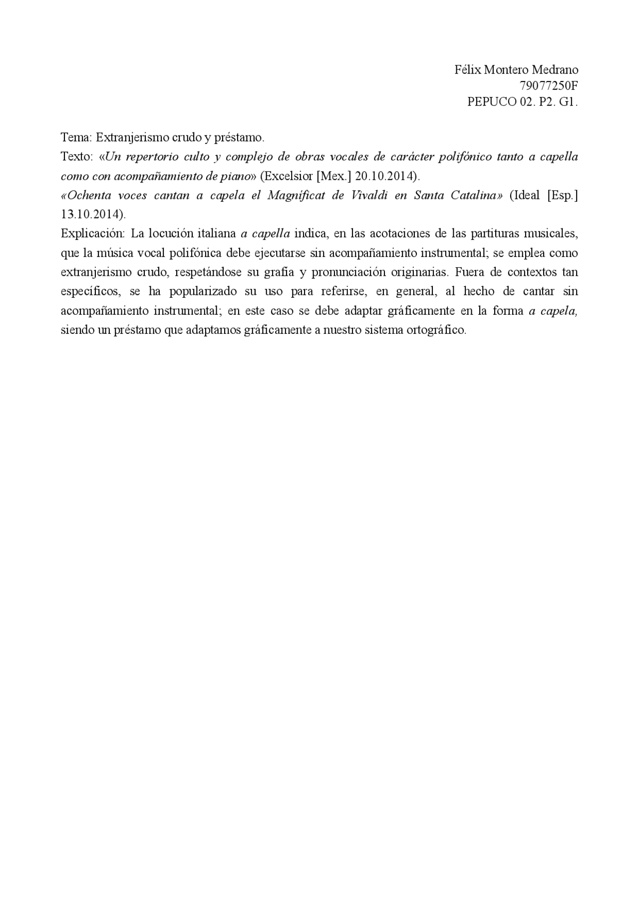 Usos extrajerismo - Apuntes de Periodismo - Docsity