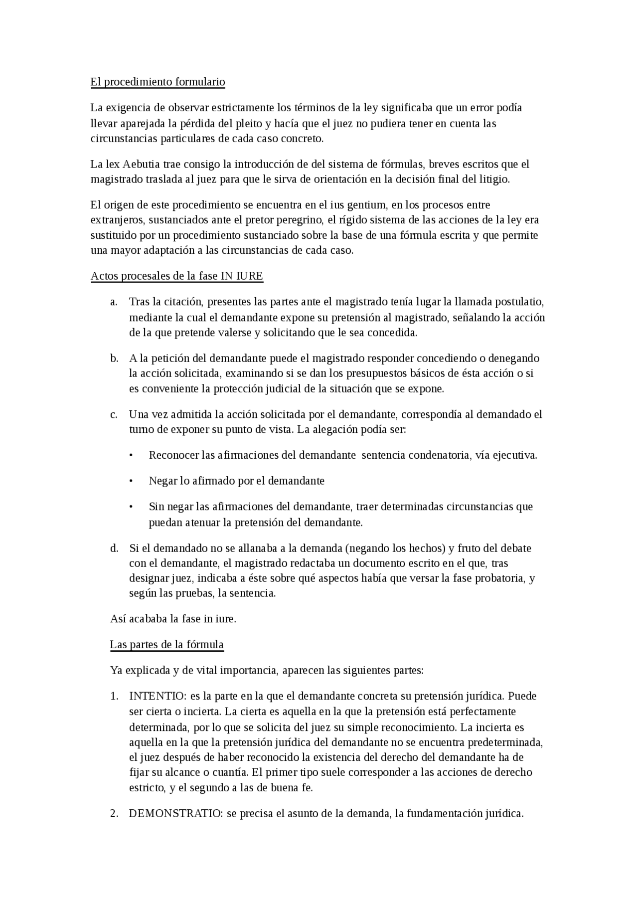 (UGR) derecho romano -> El procedimiento formulario - Ejercicios de ...