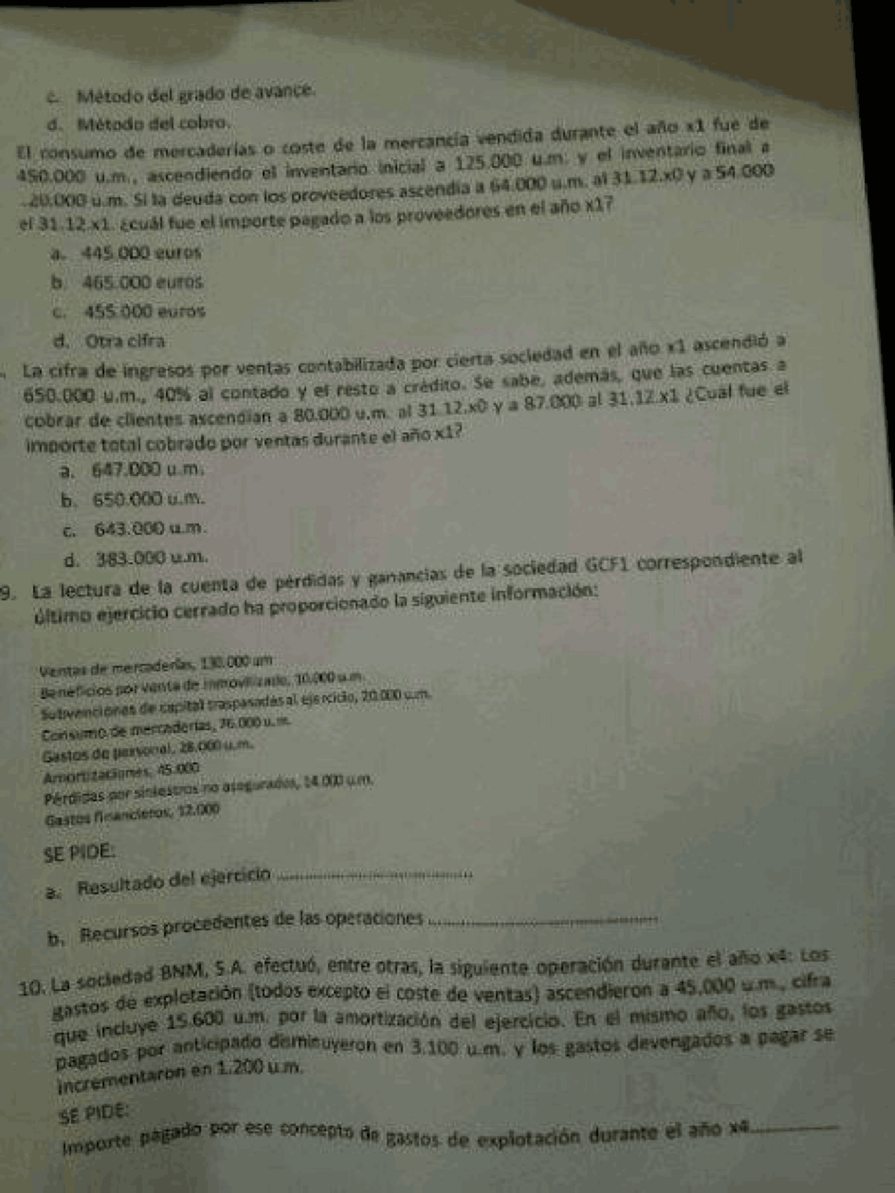 examen analisis de los estados financieros - Prove d'esame di Contabilità Finanziaria | Docsity