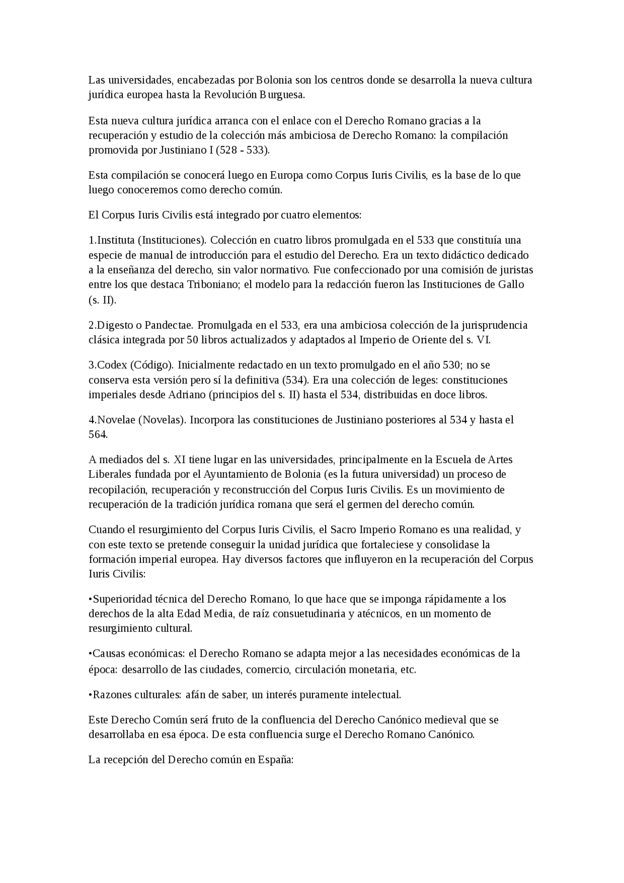 La recuperación y evolución del Derecho Romano: Origenes del Derecho ...