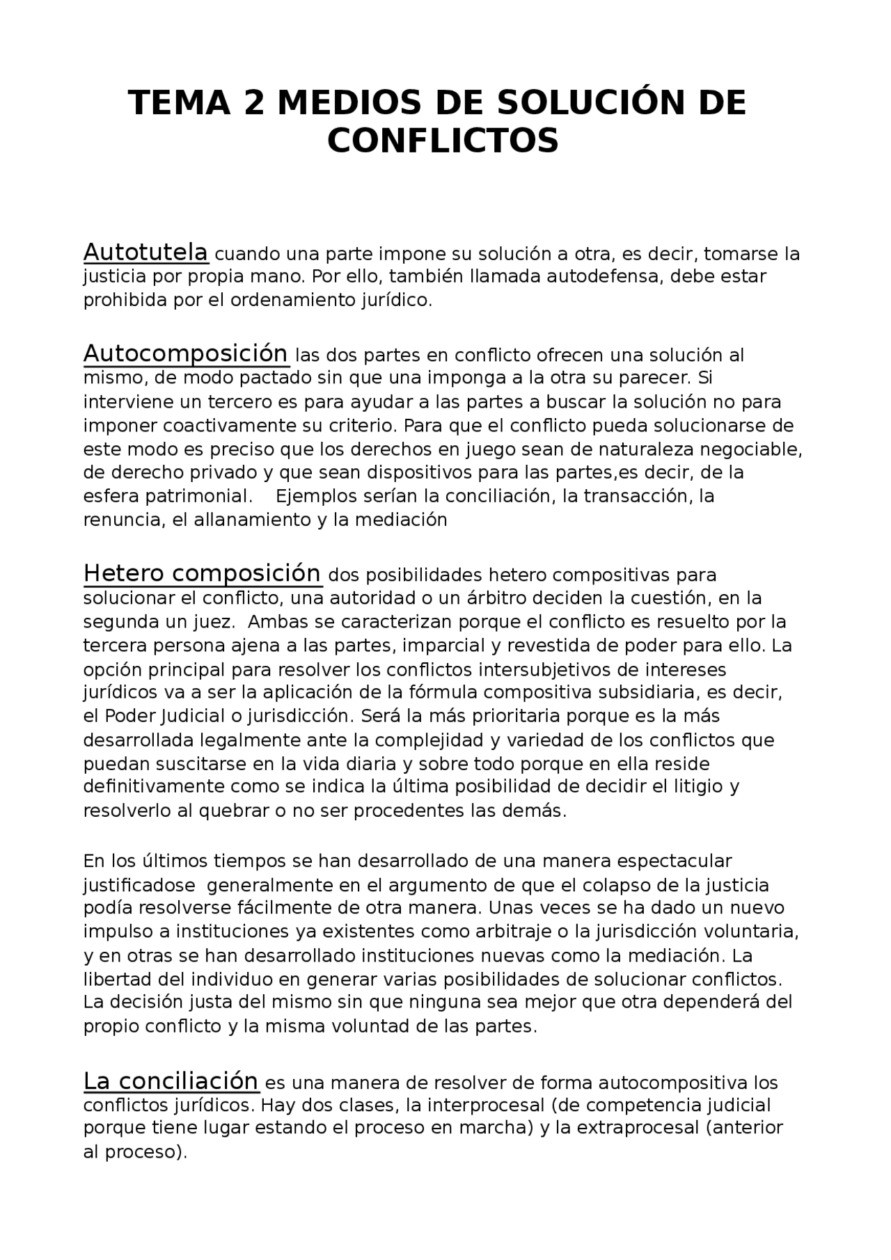 Resolución de Conflictos: Autocomposición y Heterocomposición - Apuntes ...
