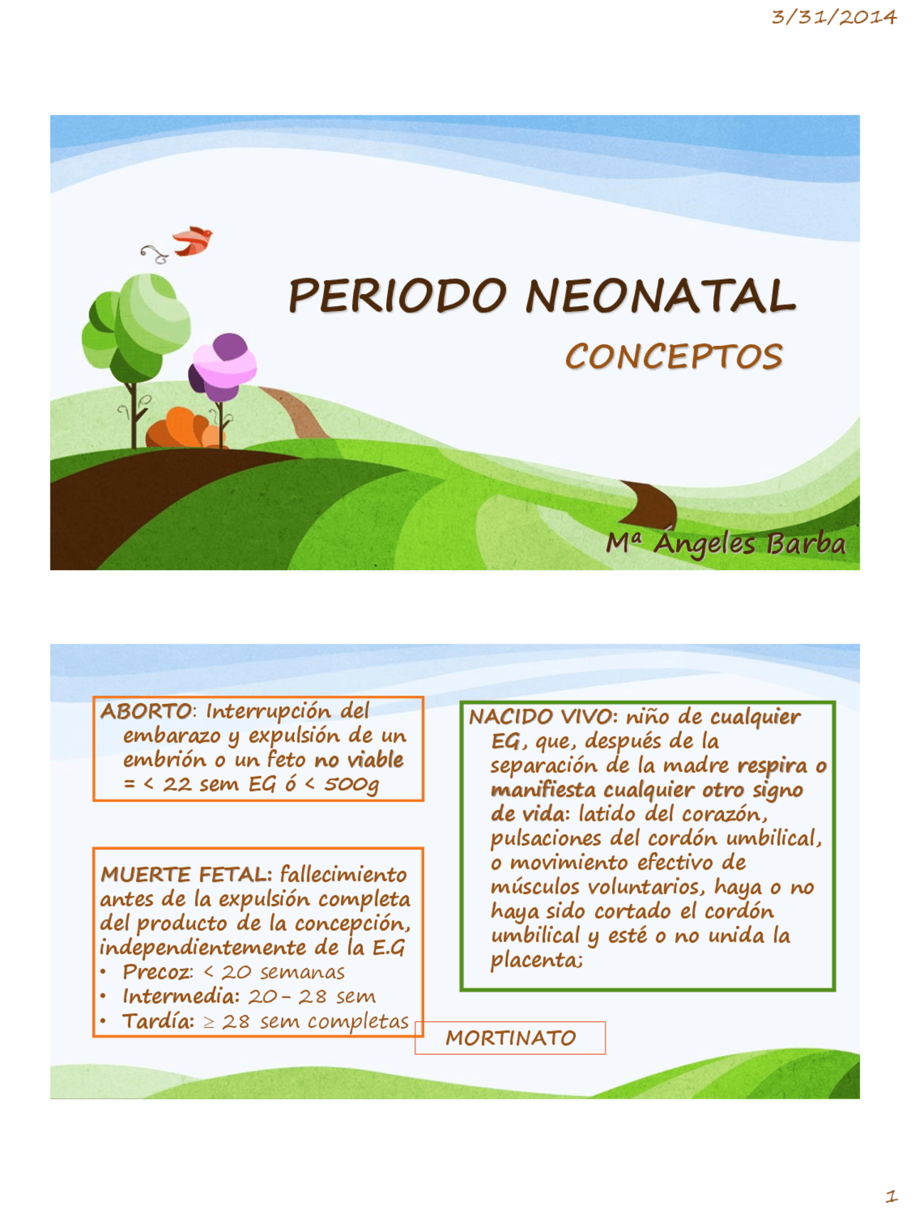 14 Periodo neonatal - Apuntes de Enfermería - Docsity