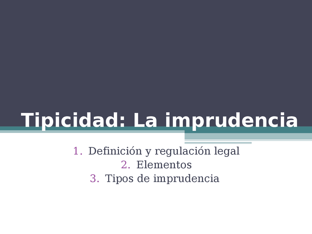 Imprudencia - Apuntes de Derecho Penal - Docsity