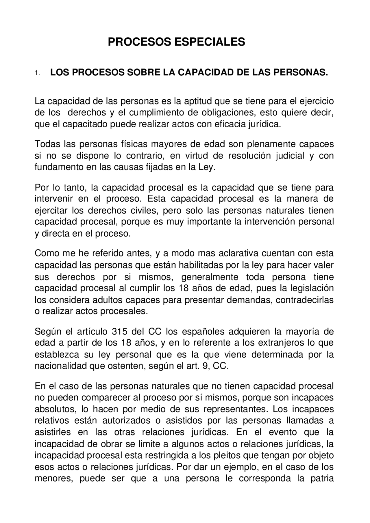 Trabajo procesos especiales - Guías, Proyectos, Investigaciones de ...