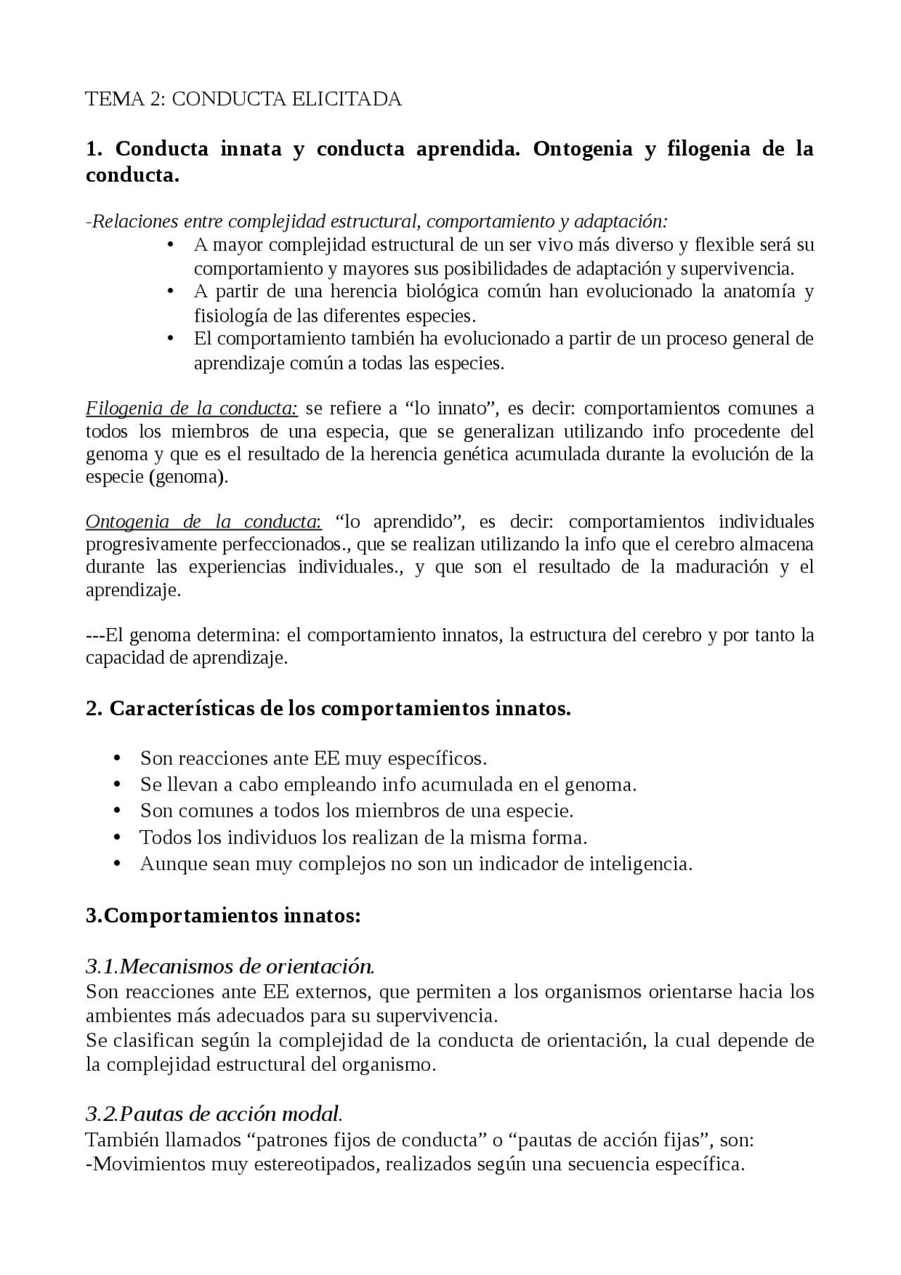 Conducta innata y conducta aprendida - Apuntes de Psicología del ...