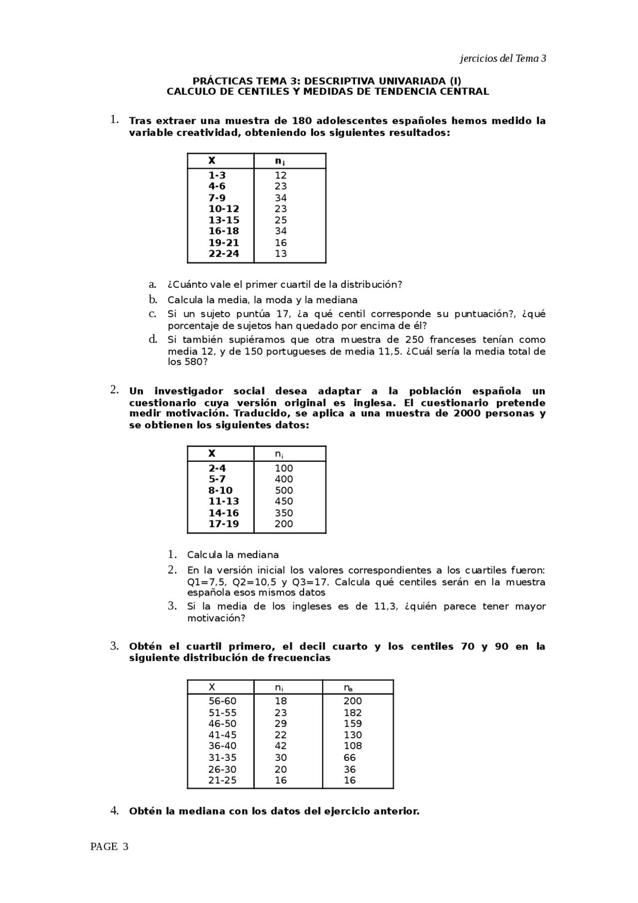 ¿Cuánto vale el primer cuartil de la distribución - Apuntes de ...