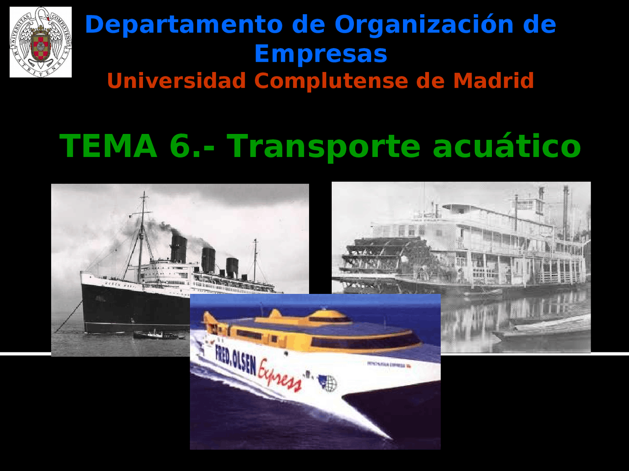 Conceptos básicos Transporte acuático - Apuntes de Turismo - Docsity