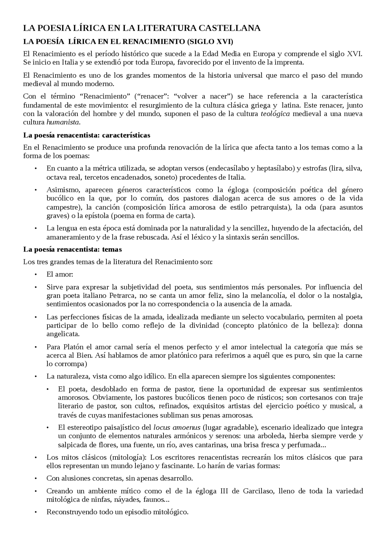 Examen de castellano de poesia primero de Bachiller - Exámenes de ...