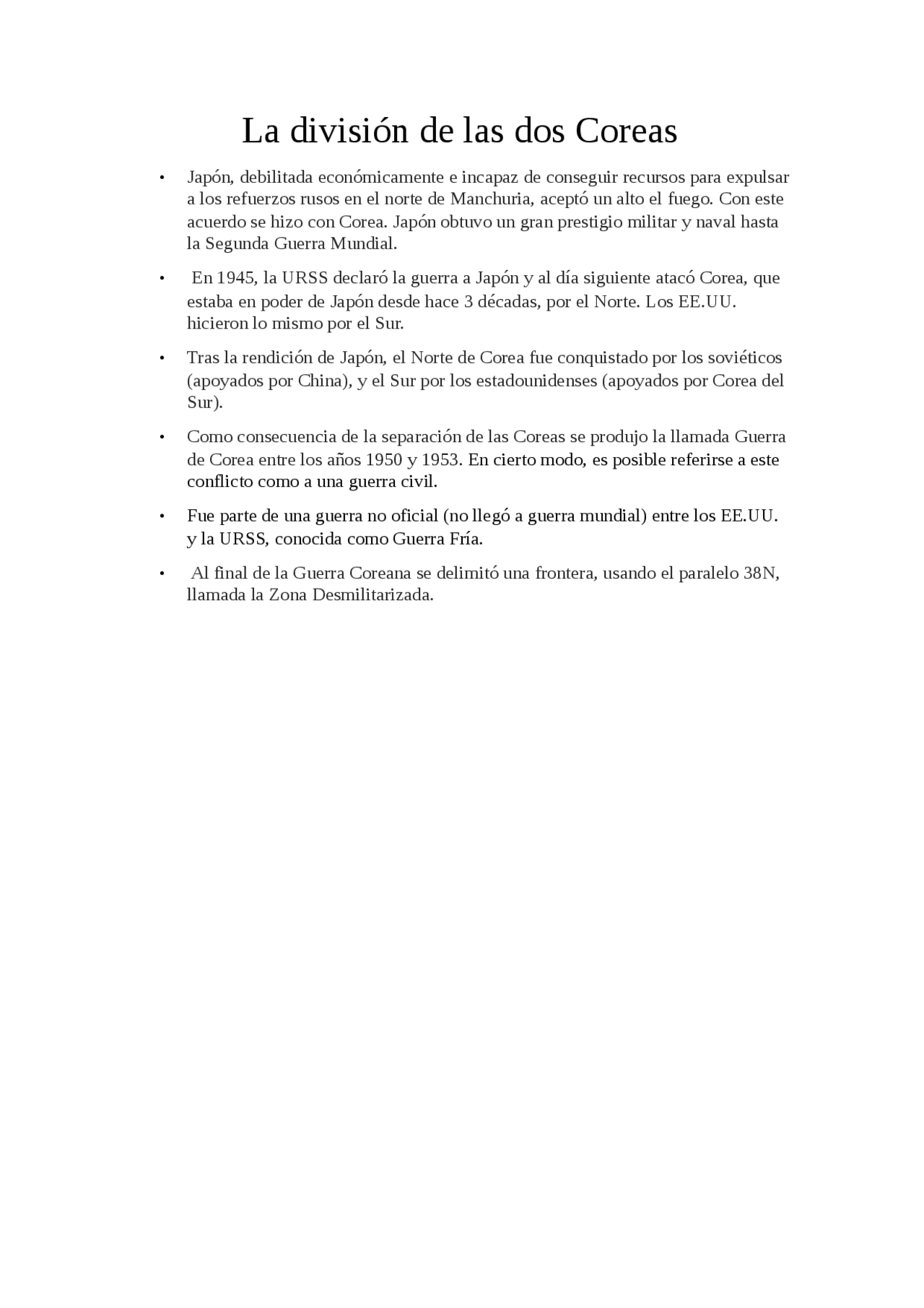 La División de Corea: Orígenes de la Guerra (1939-1953) - Prof ...