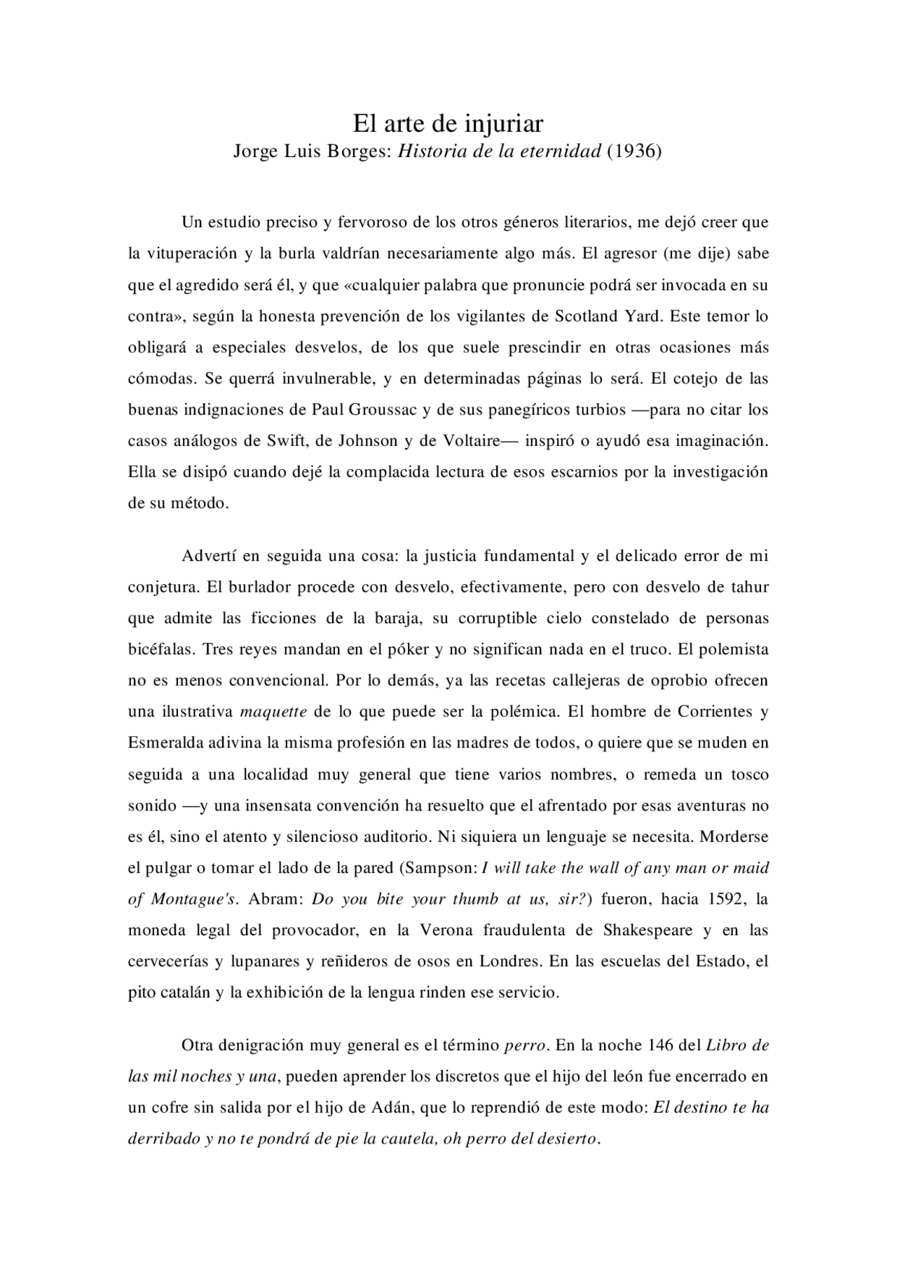 El arte de injuriar - Apuntes de Comunicación - Docsity