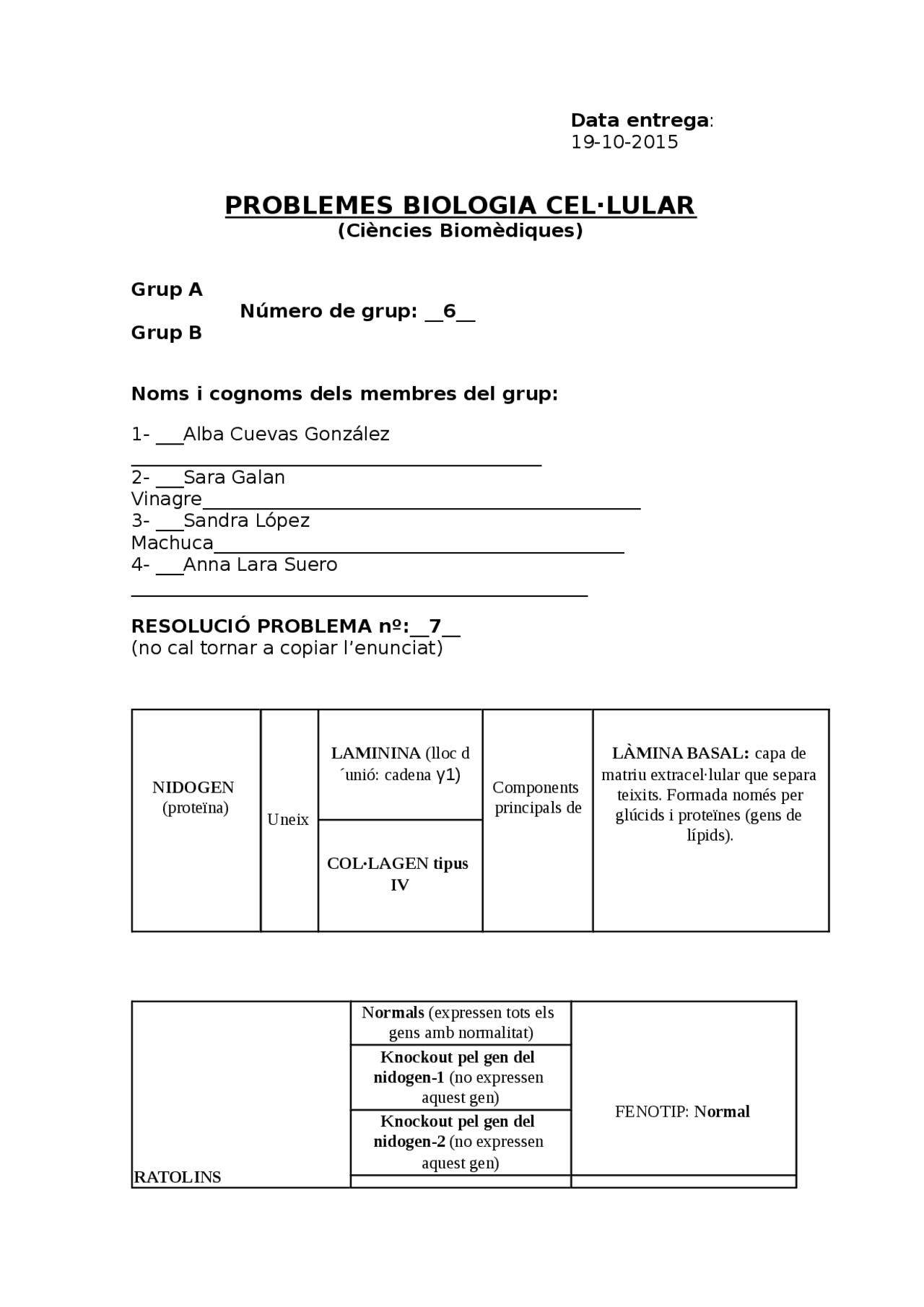 BIOCEL PROBLEMAS - Ejercicios de Biología Celular | Docsity