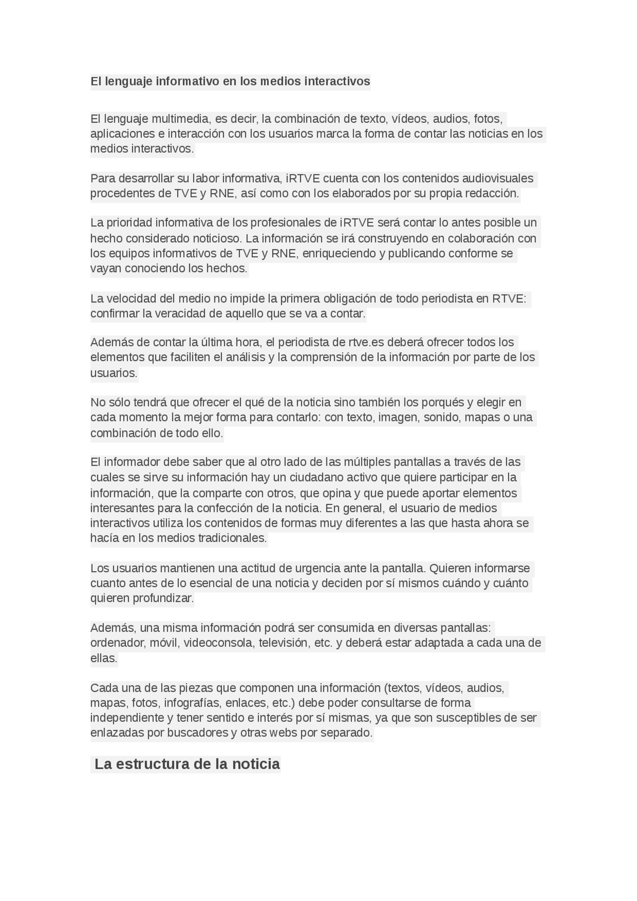 El Lenguaje informativo en los medios interactivos - Apuntes de Idiomas ...