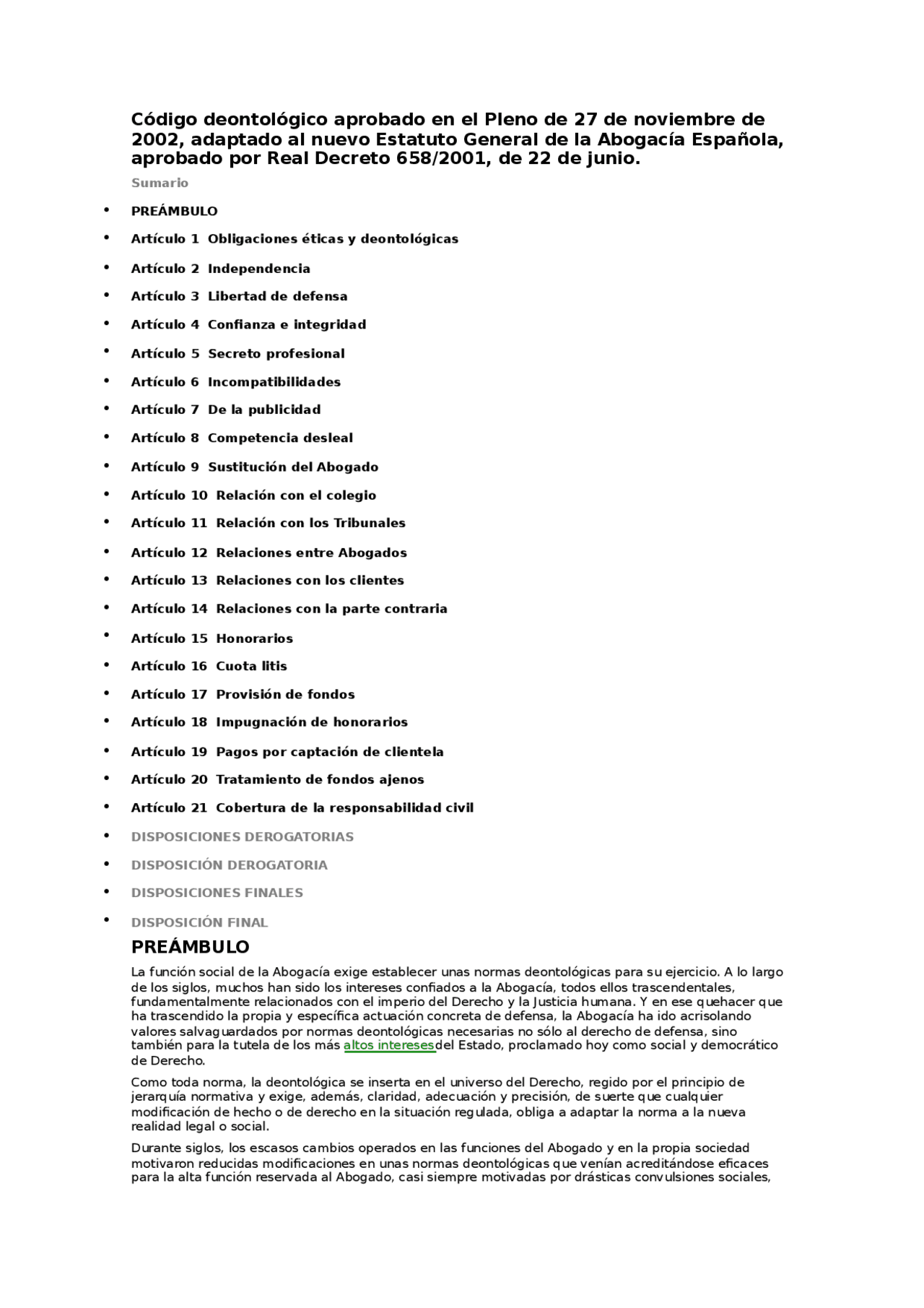 Código Deontológico del Abogado en España: Obligaciones Éticas y ...