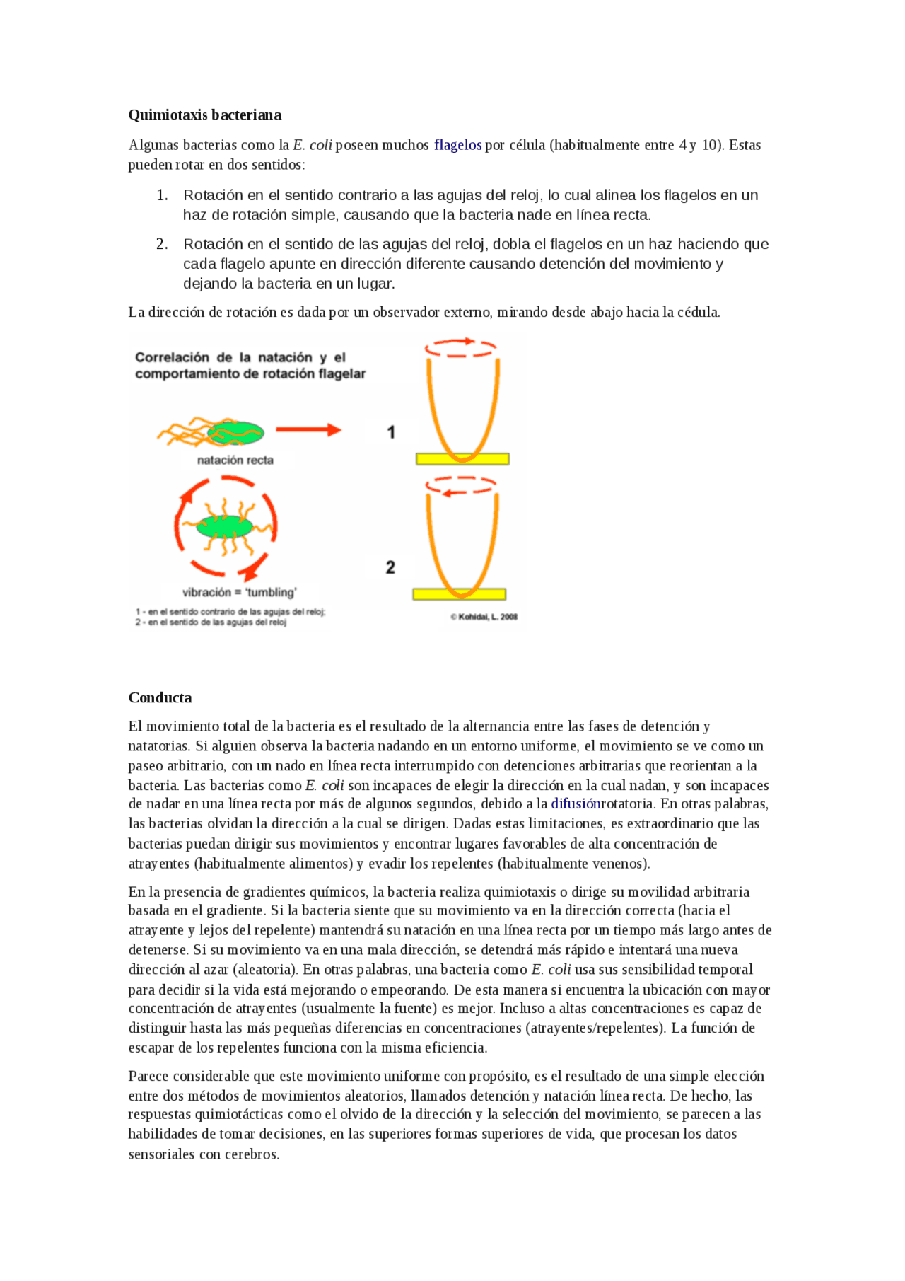 Quimiotaxis - Apuntes de Microbiología - Docsity