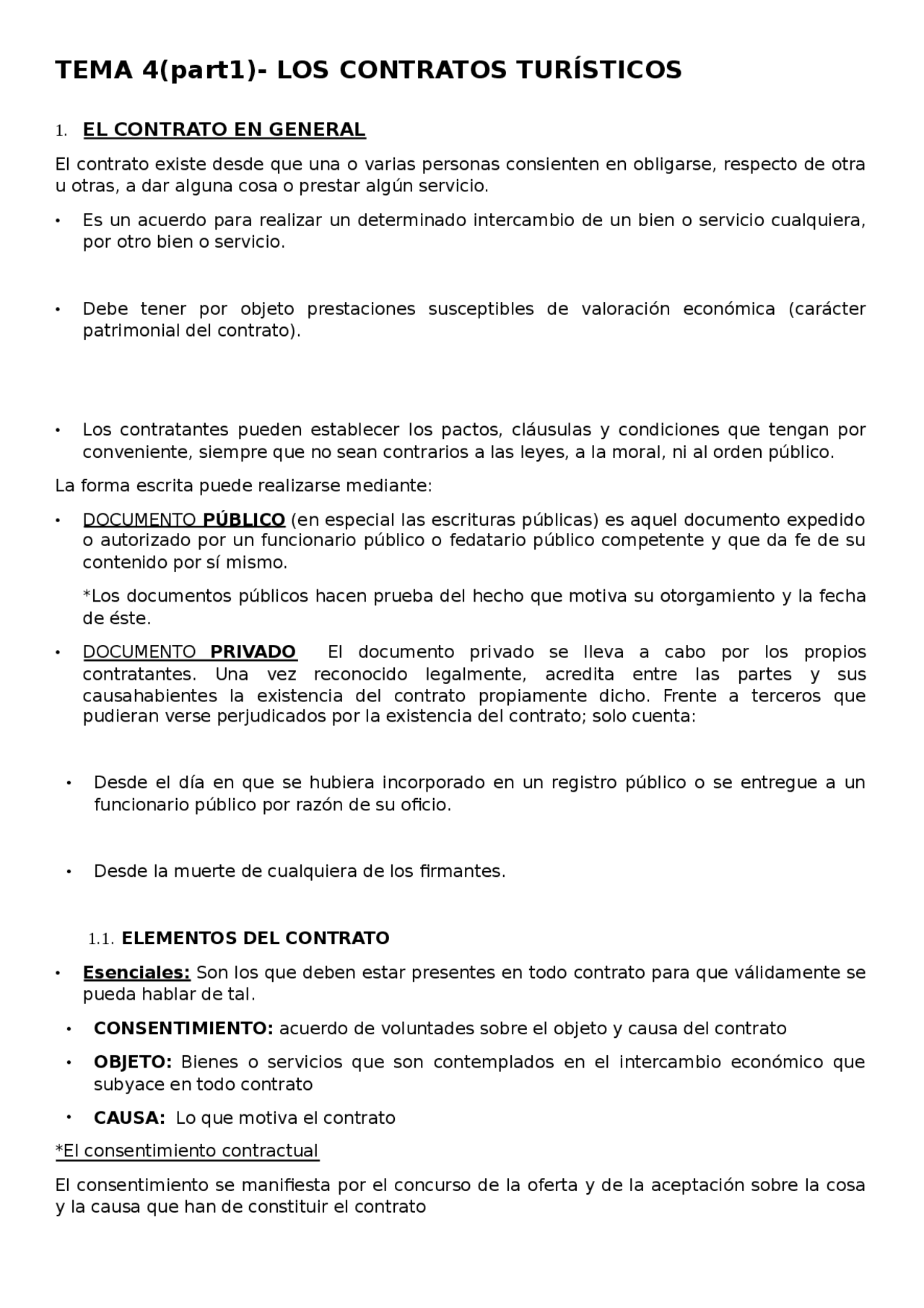 TEMA 4(part1)- LOS CONTRATOS TURÍSTICOS EL CONTRATO EN GENERAL ...
